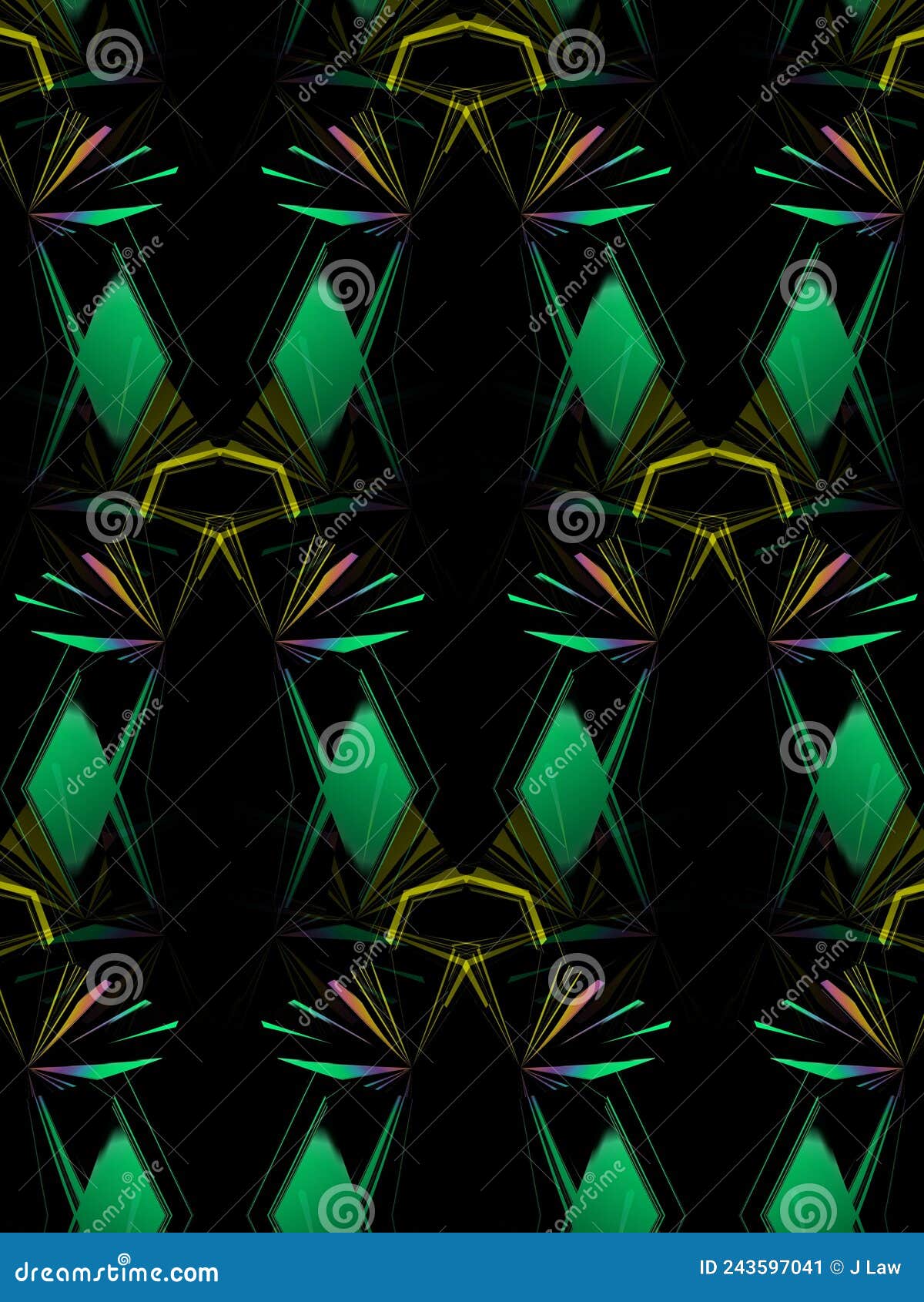 Full Frontal Emerald Green Diamond Shaped Pattern Stock Illustration ...