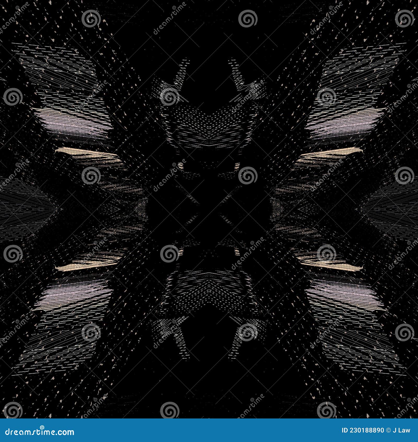 Full Frontal Etching in Square Format Repeating Pattern with Jet Black ...