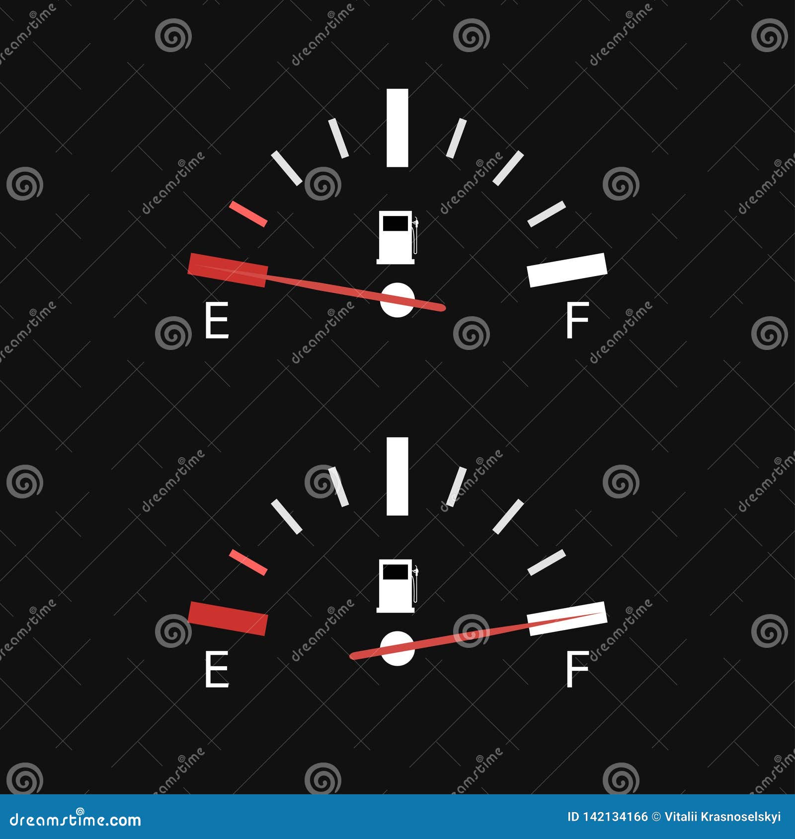 Full Fuel Gauge Icon. Gasoline Indicator On White Background. Vector ...