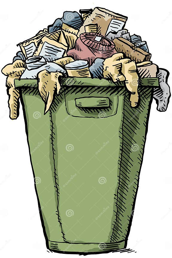 Full Garbage stock illustration. Illustration of cartoon - 33114792