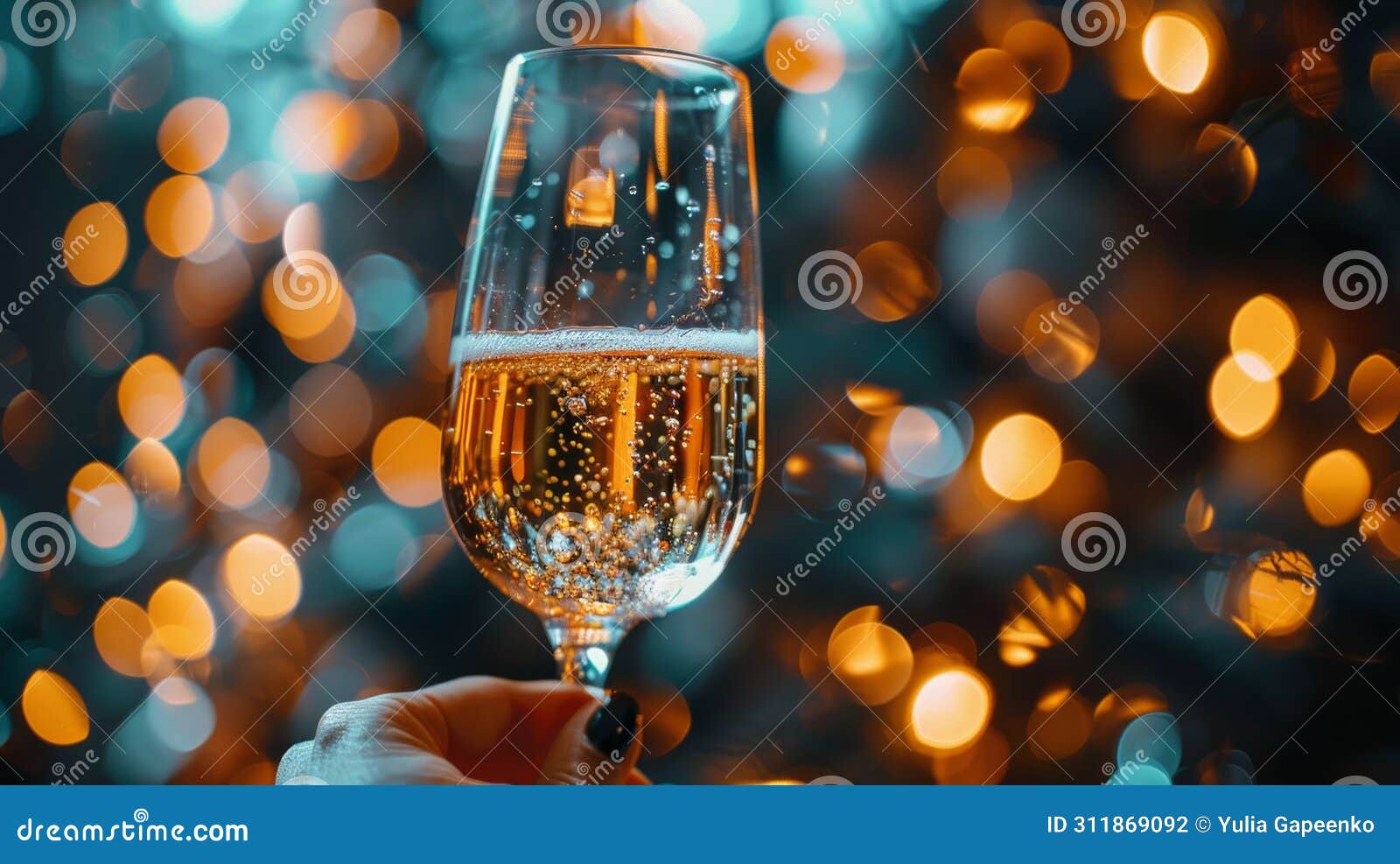 Champagne Glass on Table stock photo. Image of bubbly - 311869092