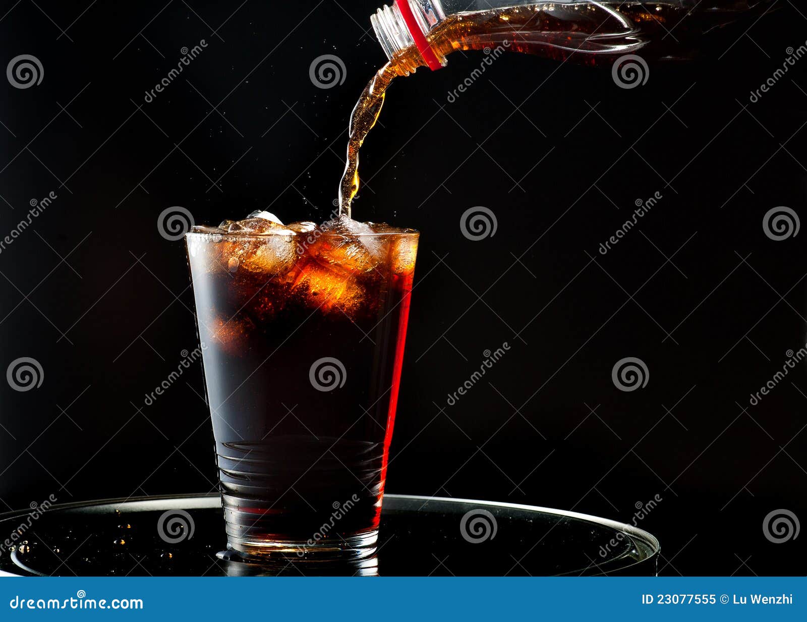 Full glass of cola stock image. Image of background, delicious - 23077555