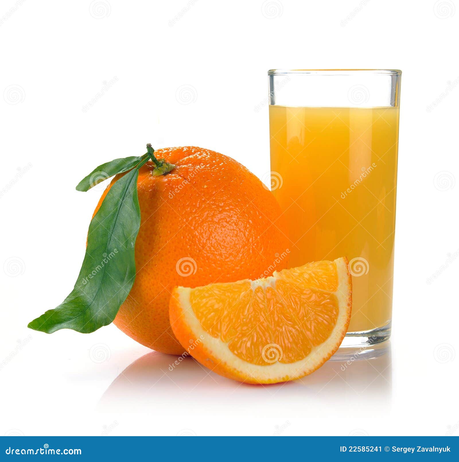 Full Glass of Fresh Orange Juice and Fruit Stock Image - Image of juice ...
