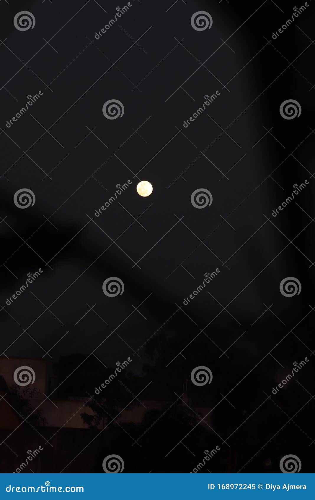 Full Glowing Moon in the Sky Stock Image - Image of beautiful, night ...