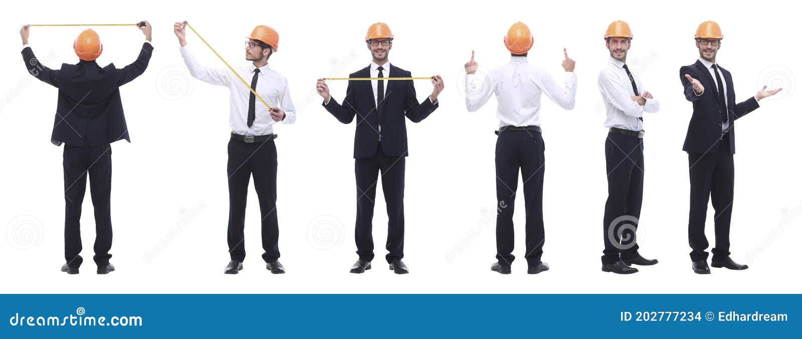 In Full Growth .competent Engineer Architect Isolated on White Stock ...