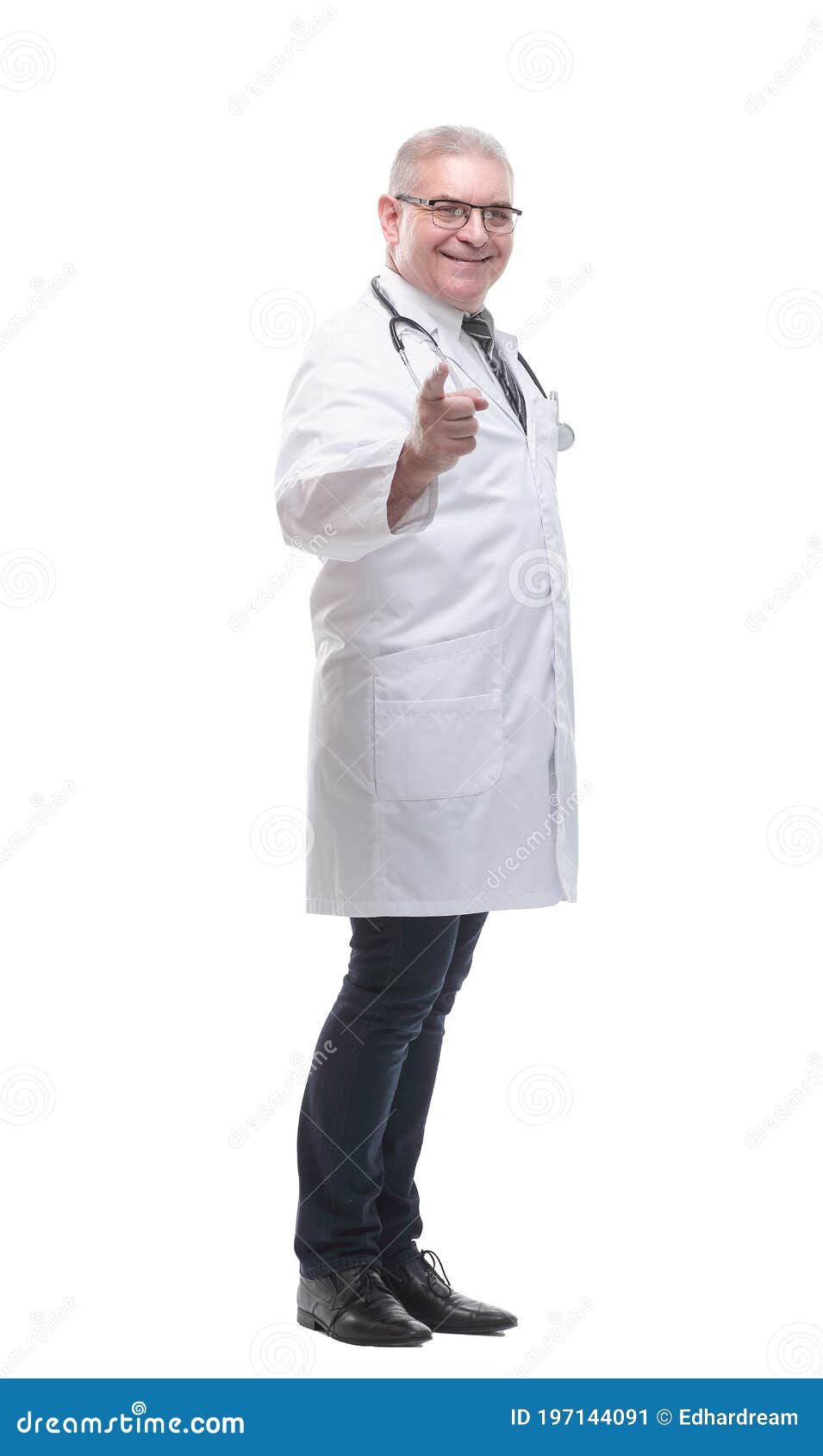 In Full Growth. Experienced Doctor with a Stack of Books Stock Image ...