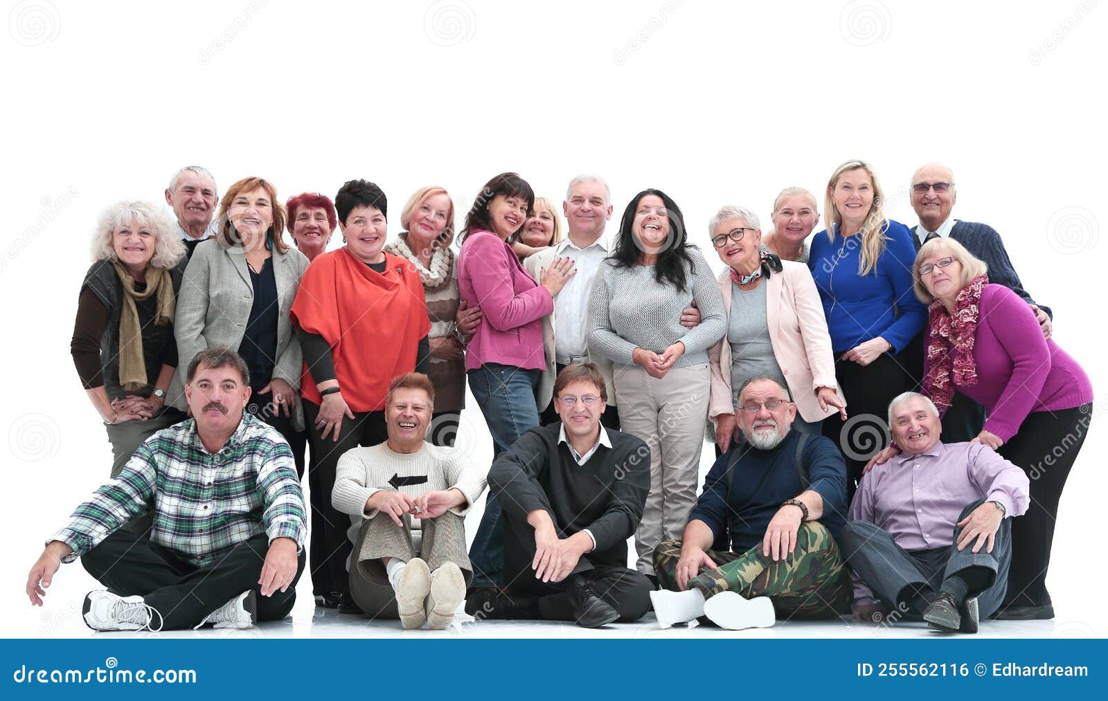 In Full Growth. Group of Diverse People Standing Together Stock Photo ...