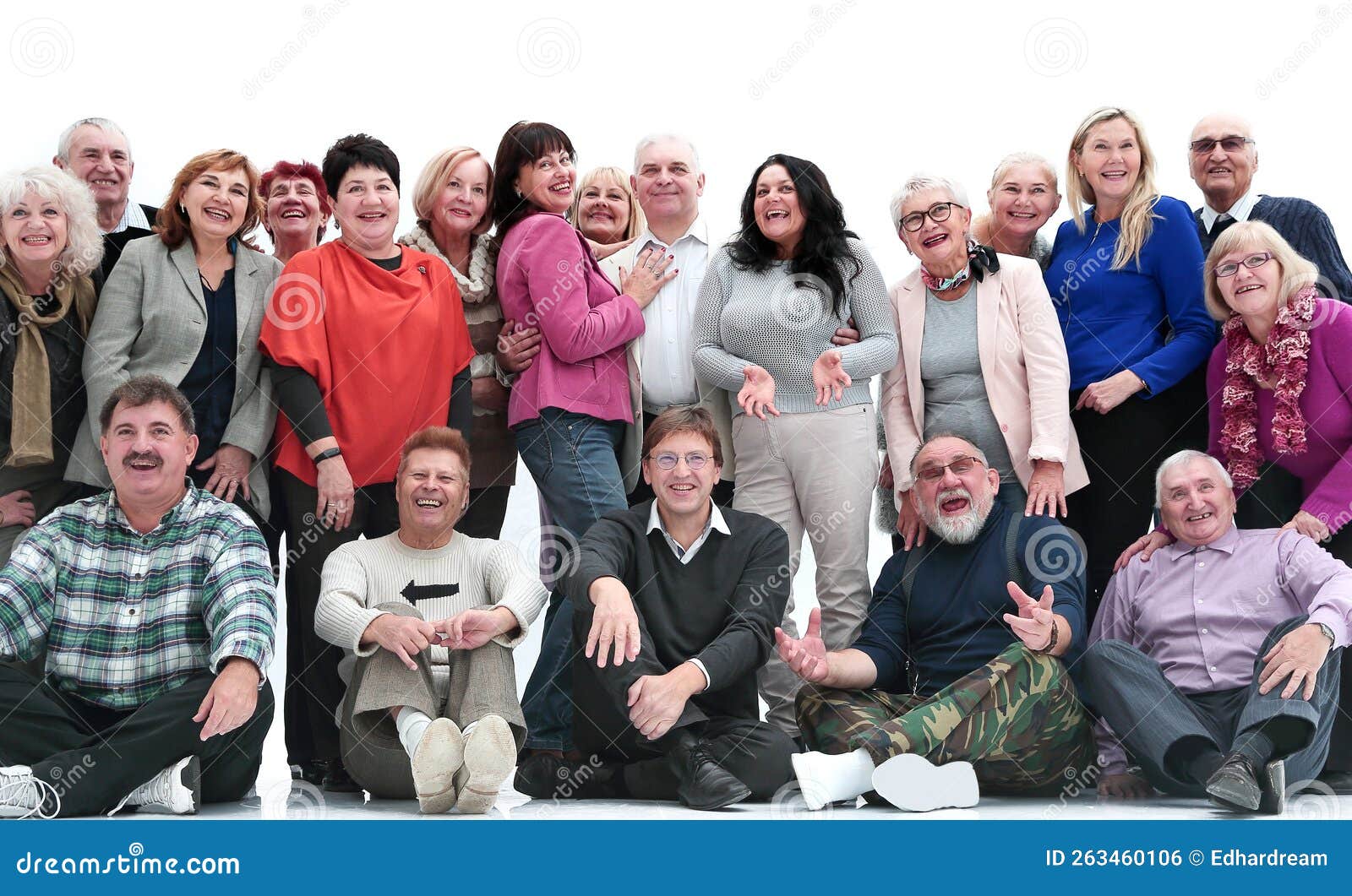 In Full Growth. Group of Diverse People Standing Together Stock Photo ...