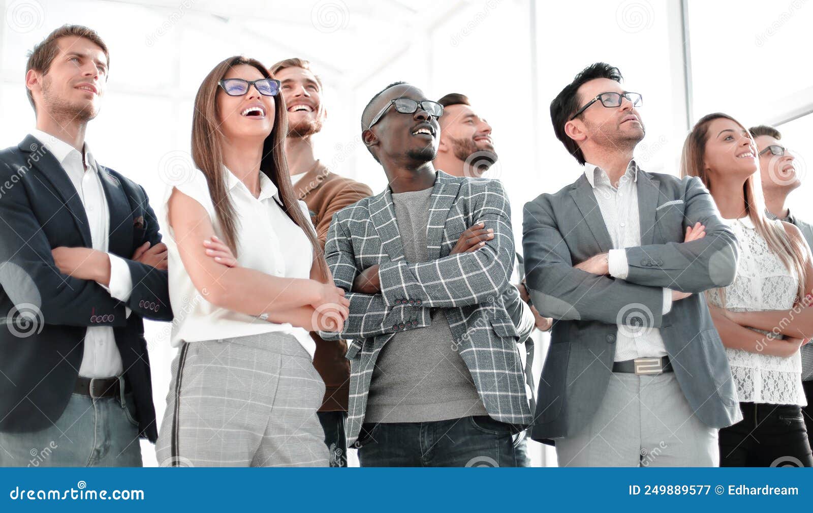 In Full Growth.group of Successful Employees Stock Image - Image of ...