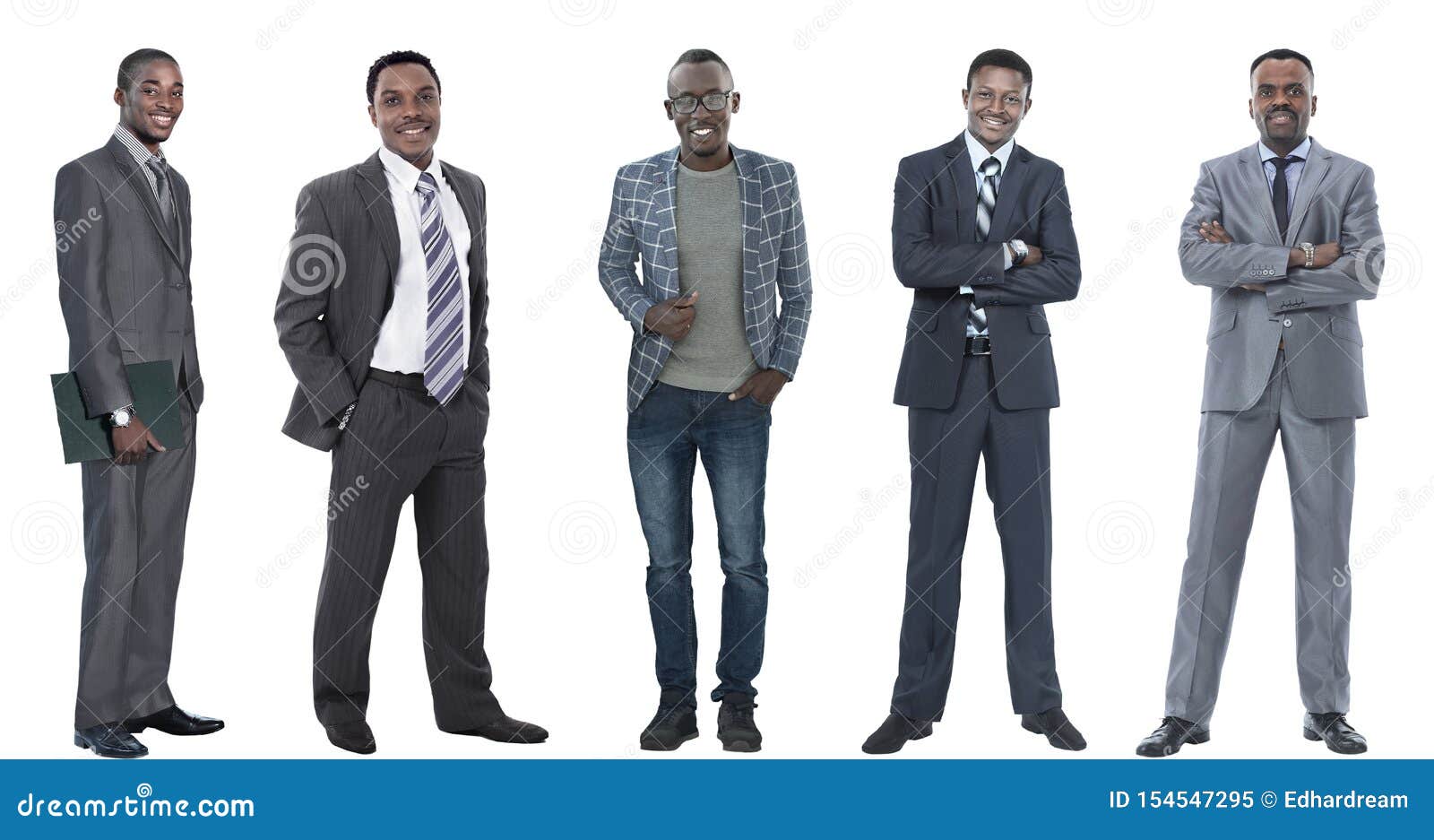 In Full Growth.leader Standing in Front of His Business Team Stock ...