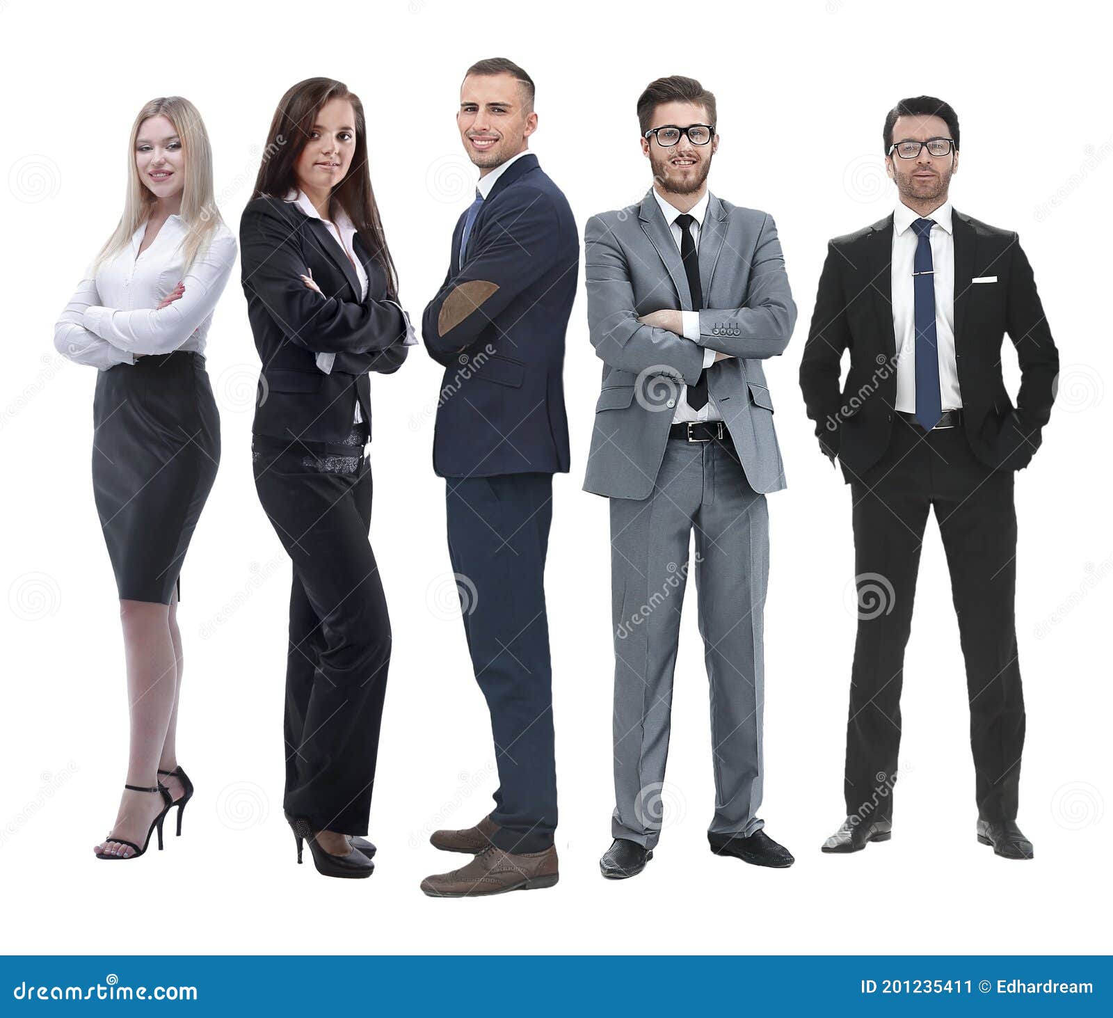 In Full Growth.professional Business Team Isolated on White Stock Image ...