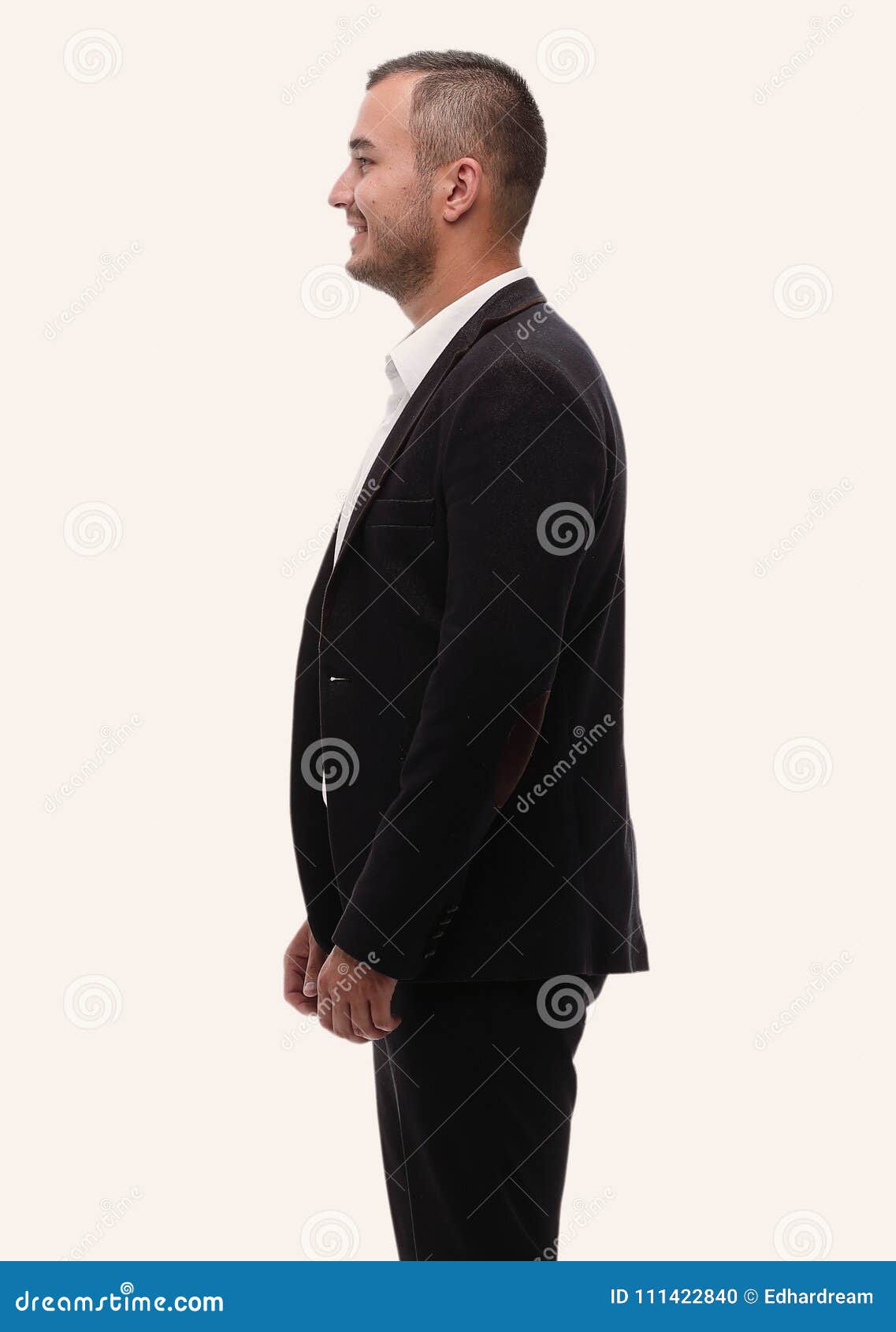 Side View.portrait of a Successful Businessman Stock Photo - Image of ...