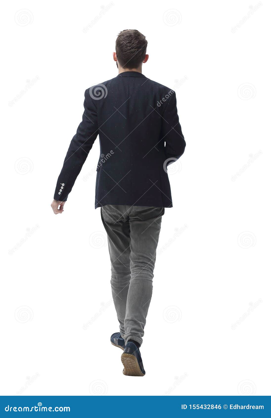 In Full Growth. Successful Modern Man Confidently Stepping Forward ...