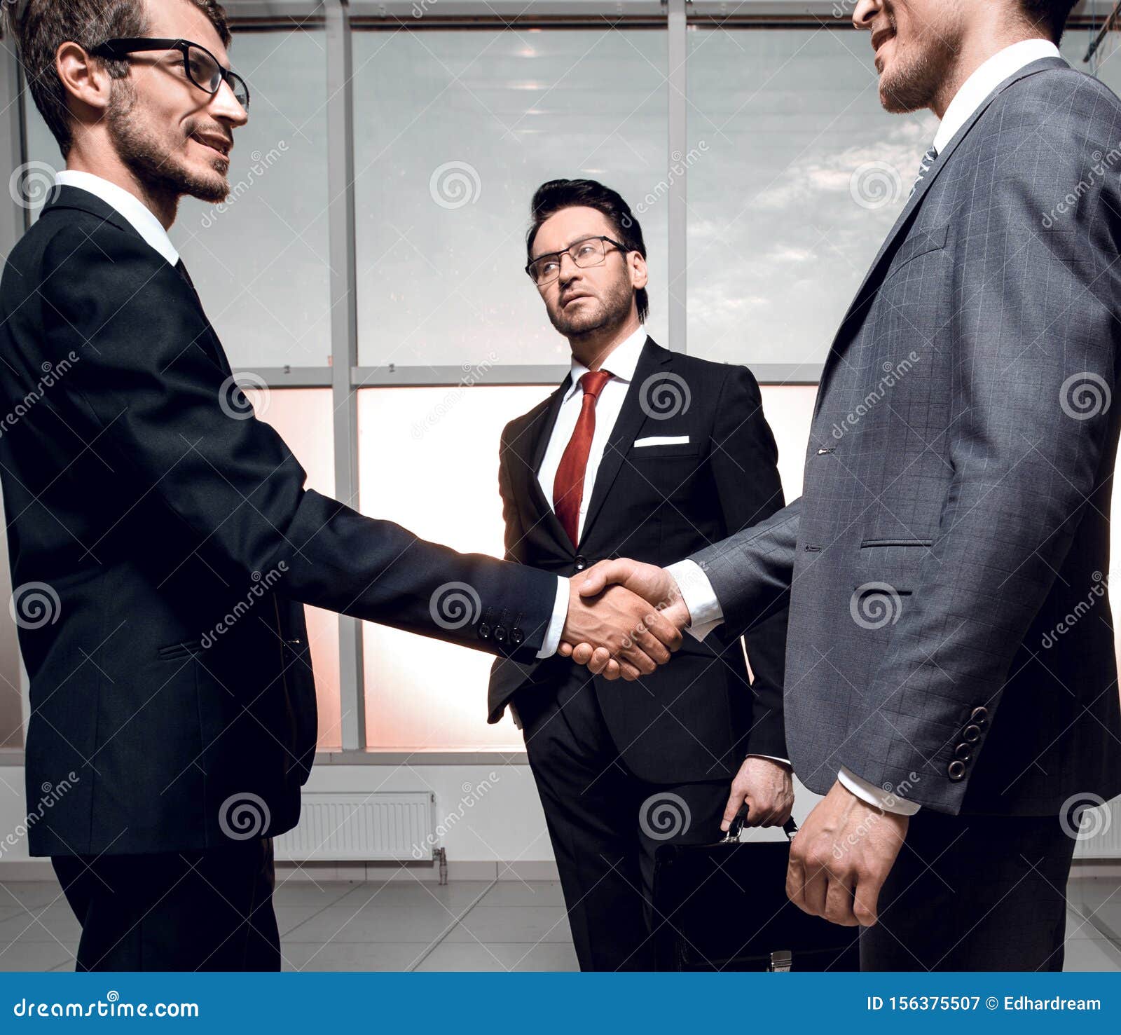 In Full Growth.welcome and Handshake of Business Partners Stock Image ...