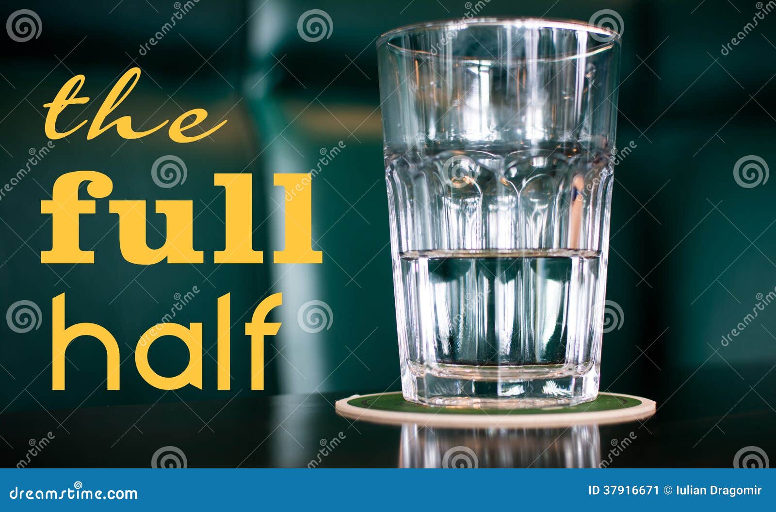 The Full Half Concept stock image. Image of glass, optimism - 37916671