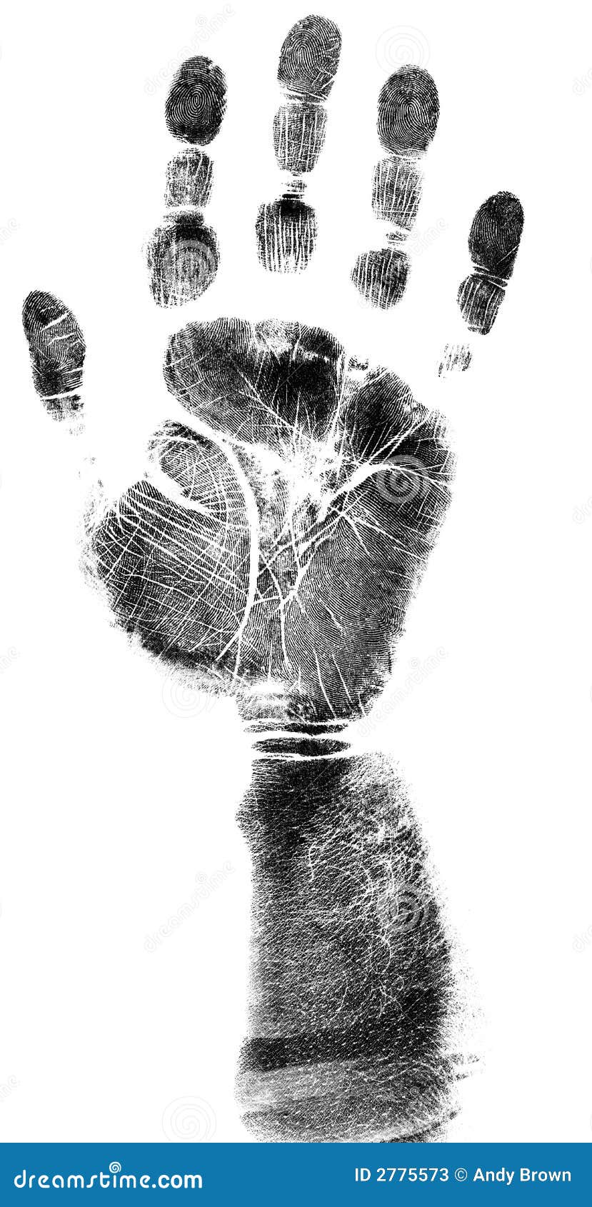 Full Hand and Armprint stock illustration. Illustration of fingerprint ...