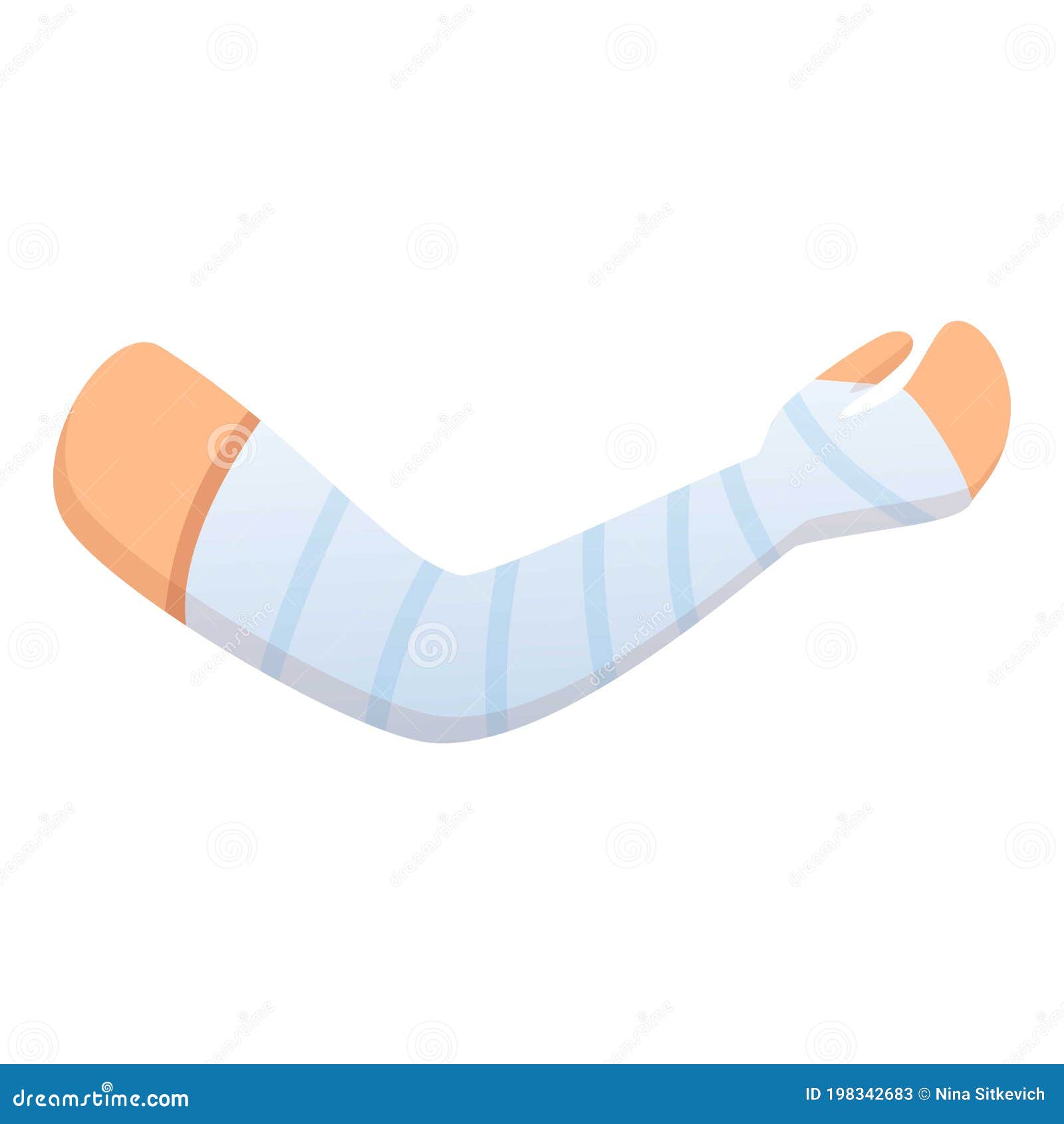 Hand Bandage Cartoon Vector | CartoonDealer.com #53503769