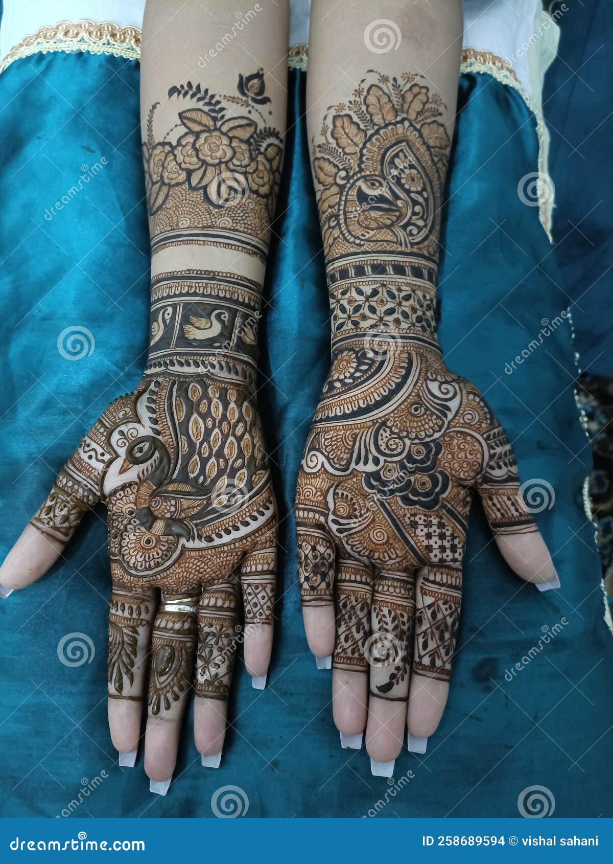 Full Hand Beautiful Mehndi Design Stock Photo - Image of mehndi, full ...