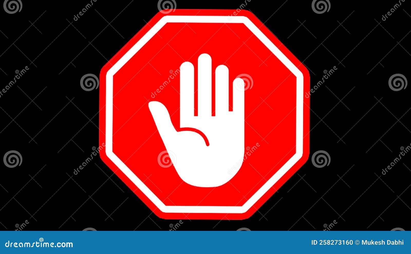 Full Hand Stop, when You Want To Stop Something or Someone Stock ...