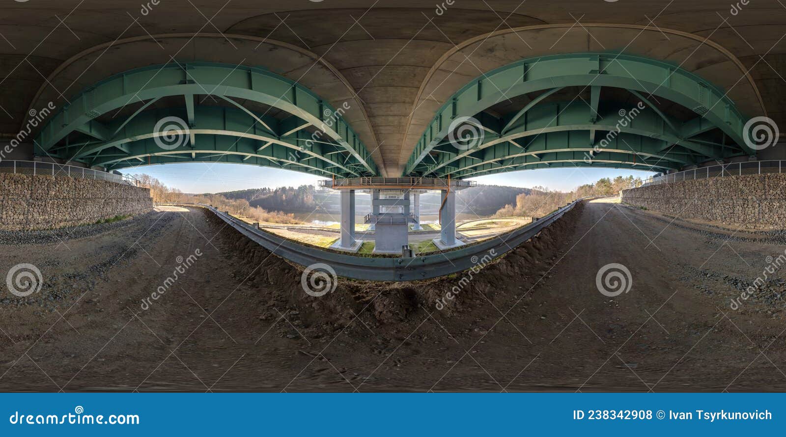 Full Hdri 360 Panorama Under Steel Frame Construction of Huge Car ...