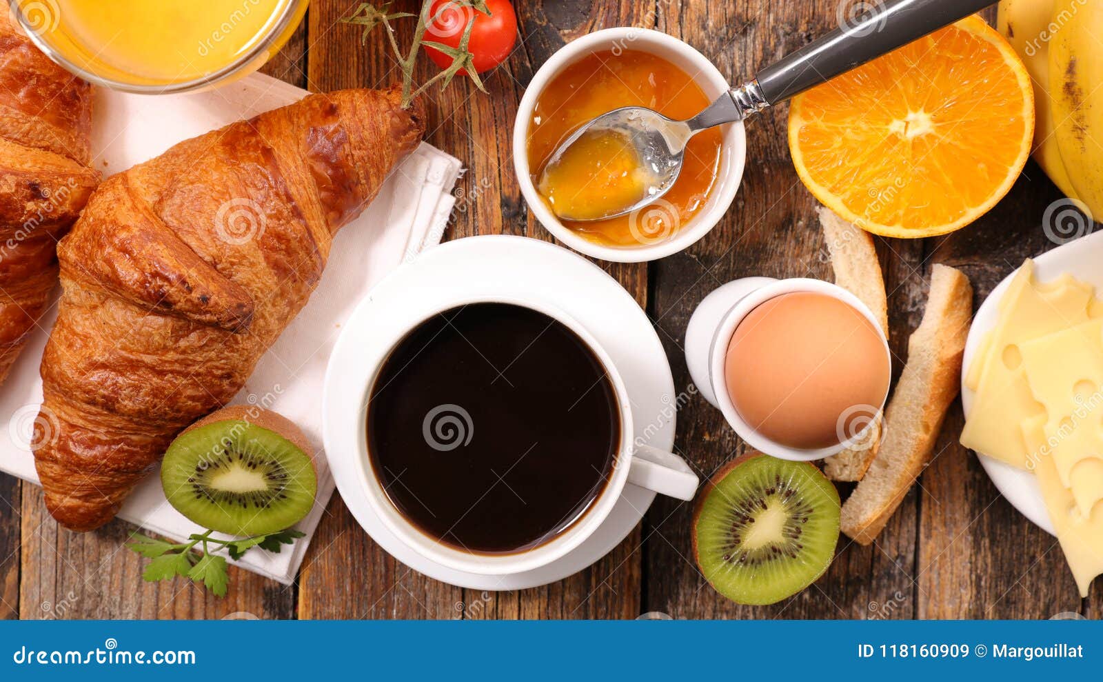 Full healthy breakfast stock image. Image of juice, coffee - 118160909