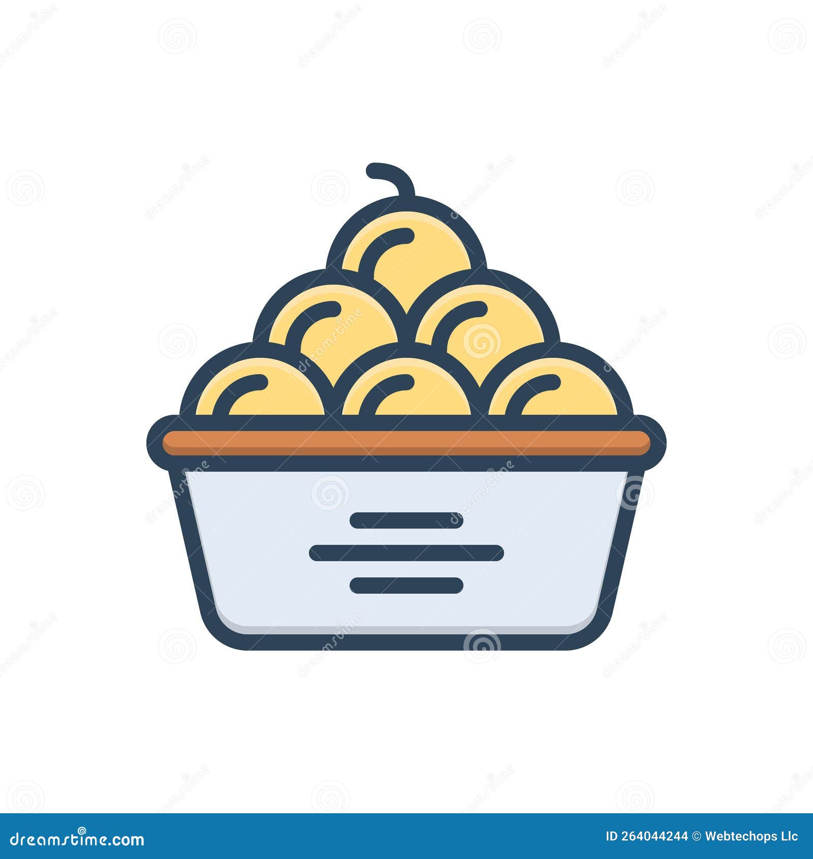 Color Illustration Icon for Full, Filled and Teeming Stock Illustration ...