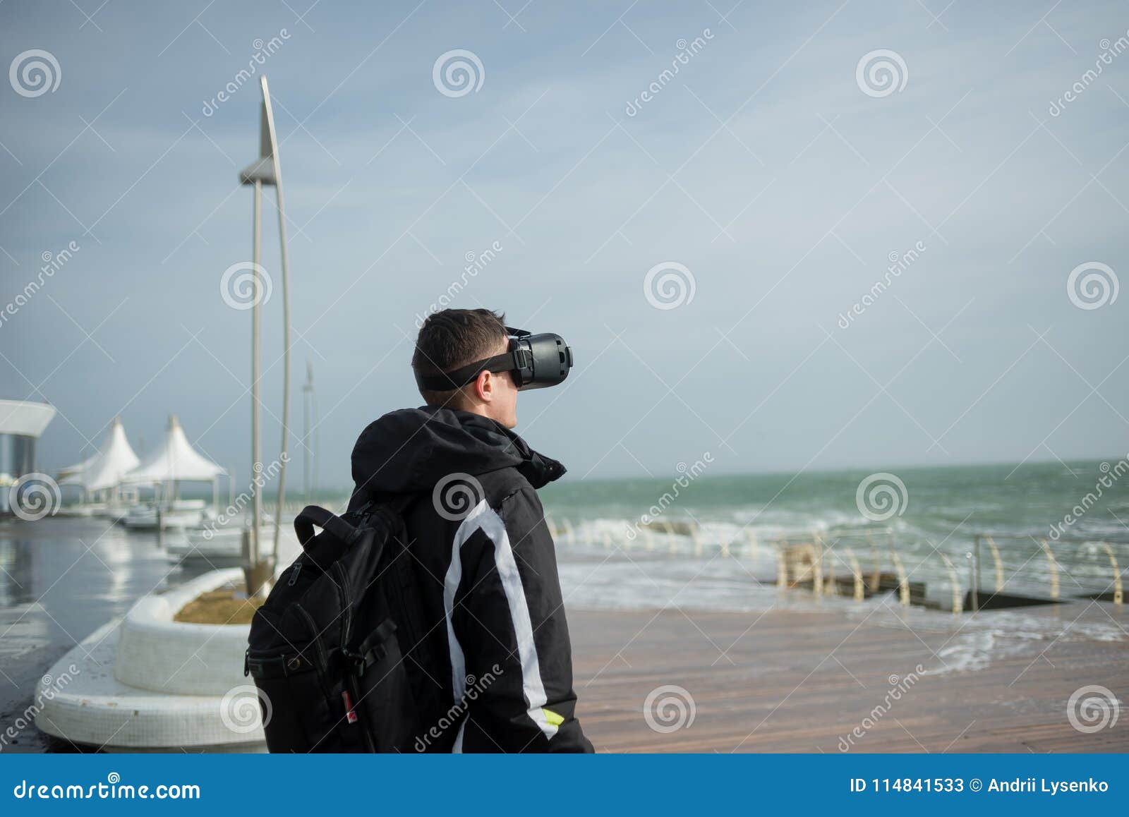 Full Immersion in Virtual Reality Stock Image - Image of electronic ...