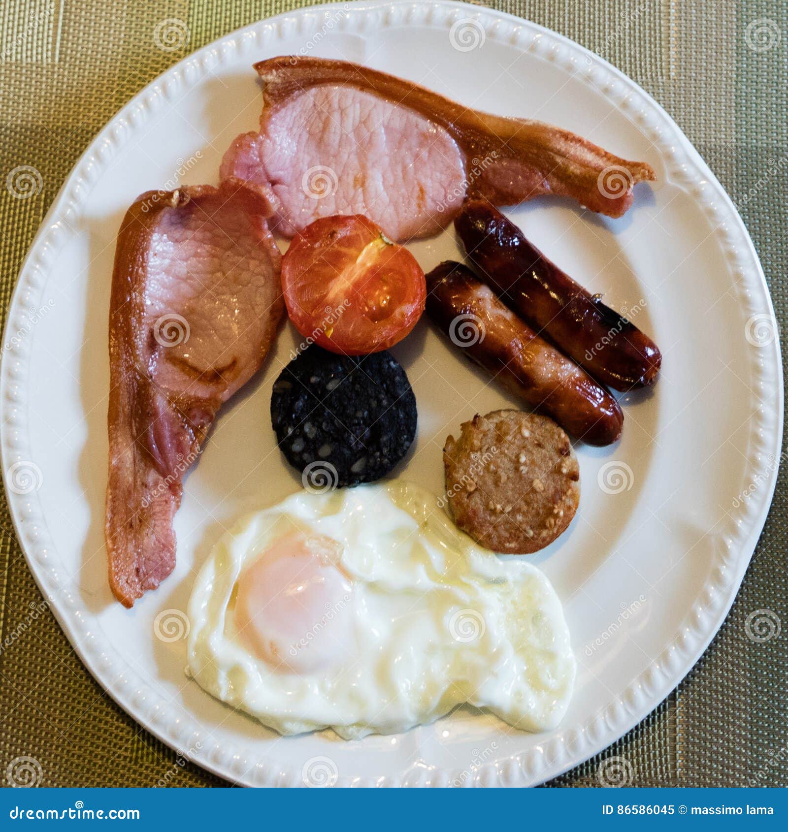 Full irish breakfast stock image. Image of hungry, breakfast - 86586045