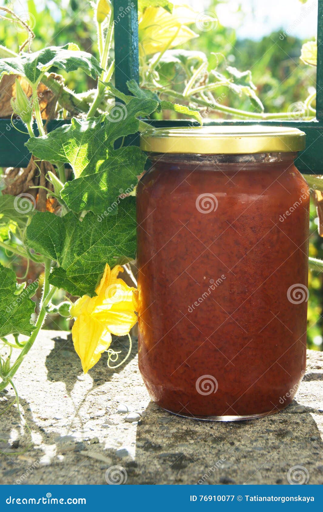 Full jar of homemade jam stock image. Image of country - 76910077