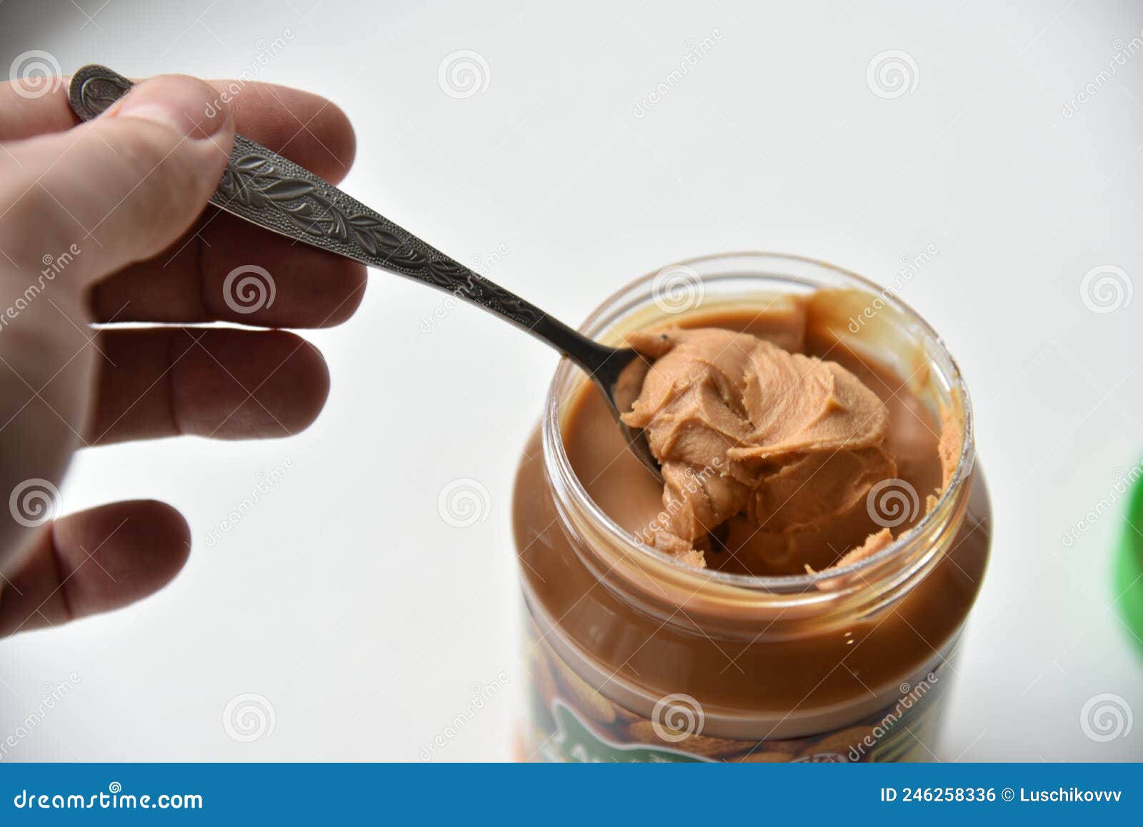 A Full Jar of Nut Paste in the Kitchen Stock Photo - Image of breakfast ...