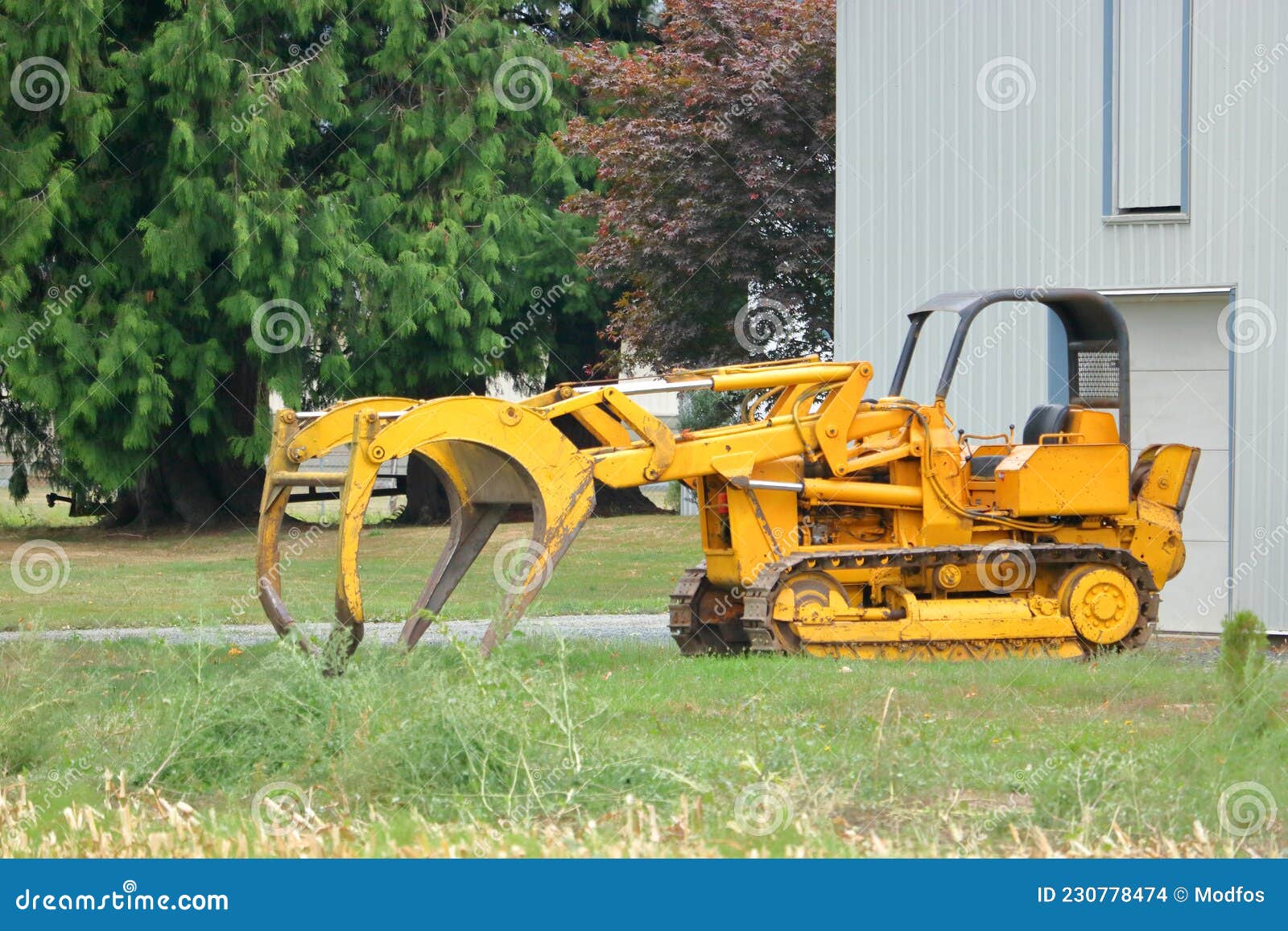 Small Log Loader Profile stock photo. Image of seater - 230778474