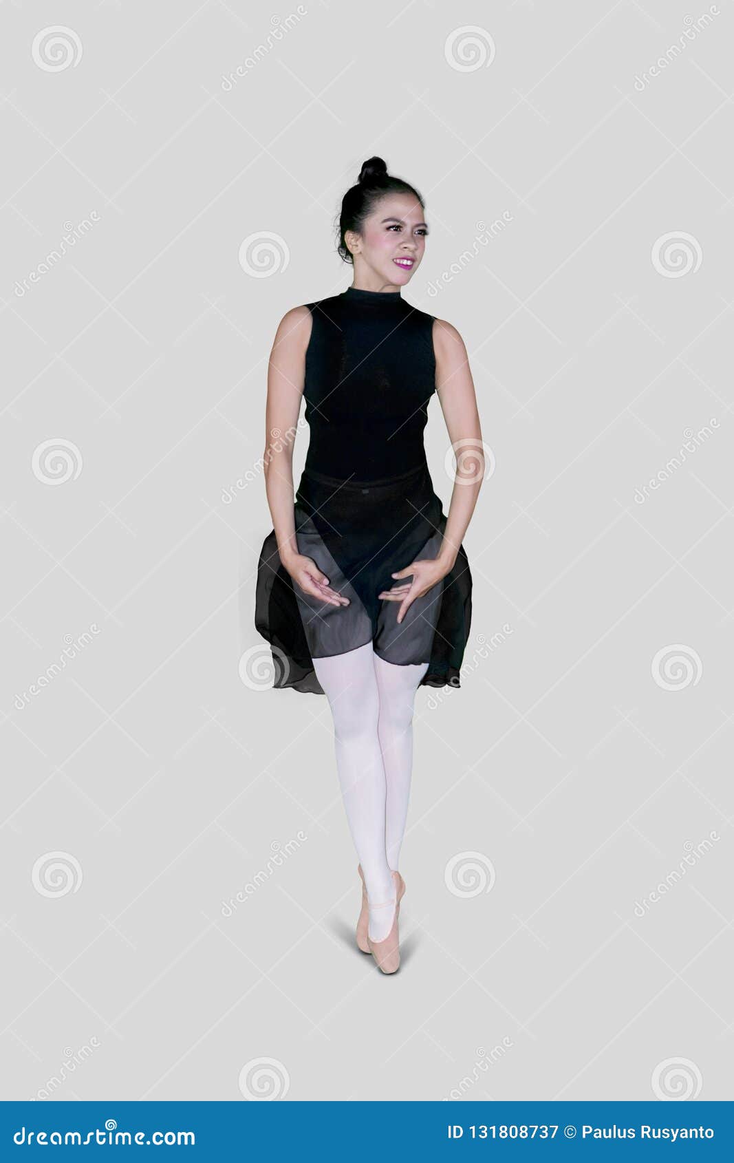 Ballet Dancer Doing Walk Exercises with Tiptoe Poses Stock Image ...