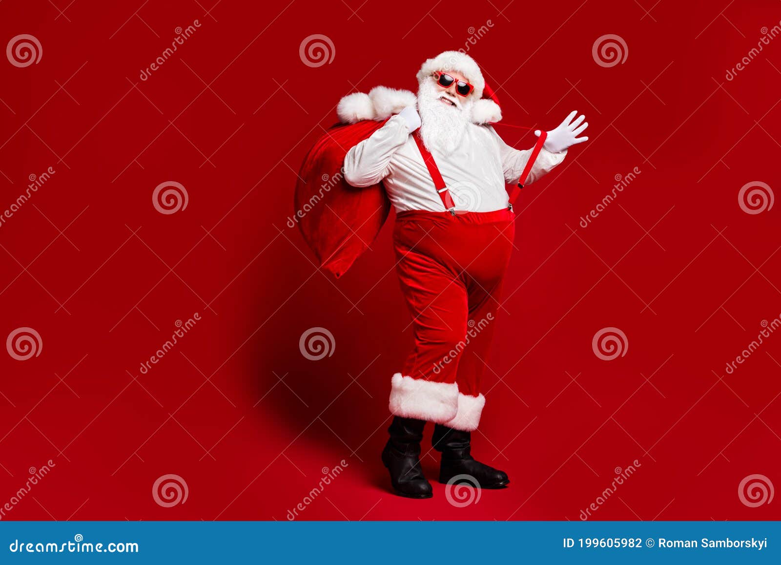 Full Length Body Size View Of His He Attractive Playful Cheerful Funny