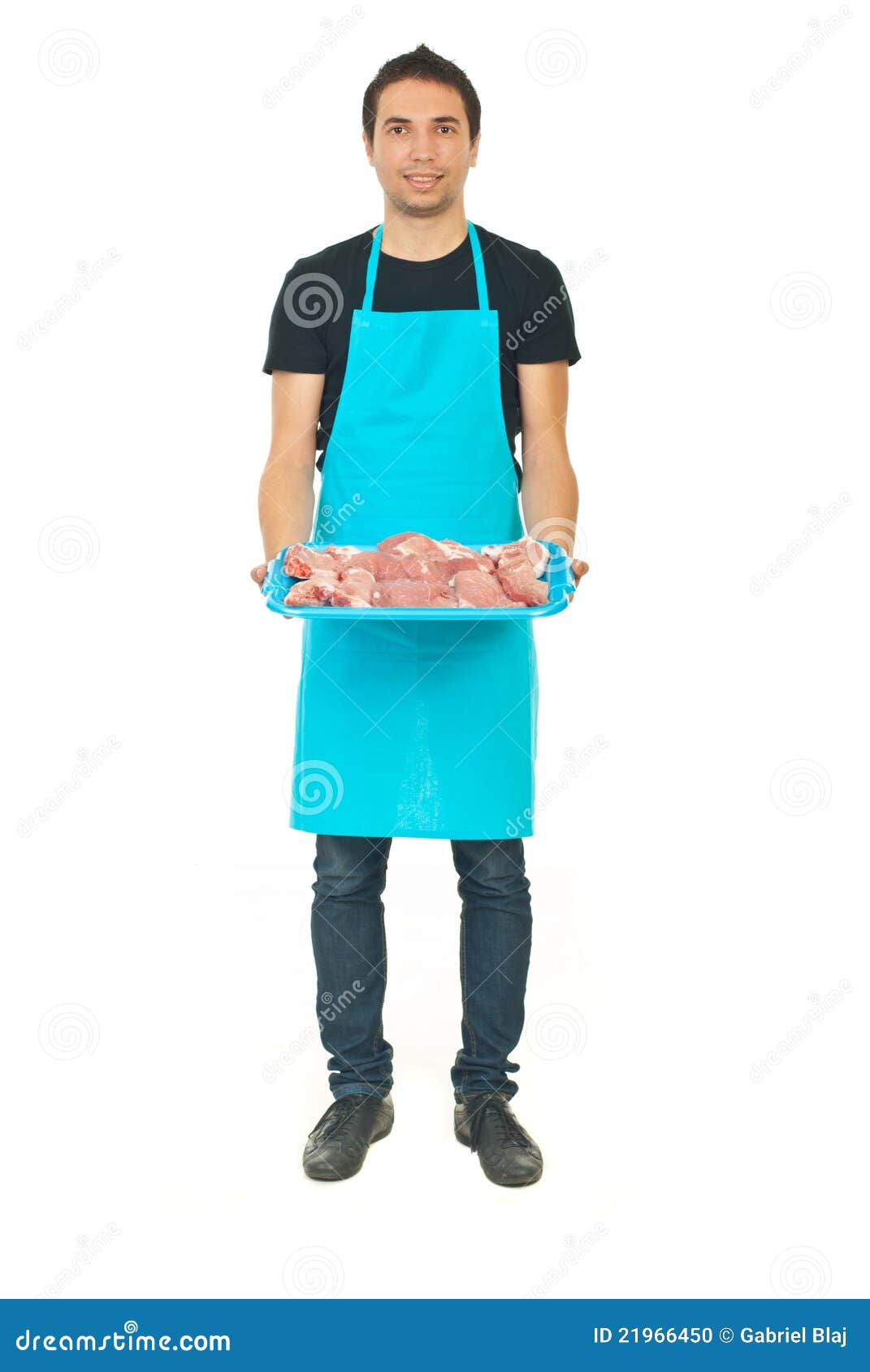 Full length of butcher stock photo. Image of serving - 21966450