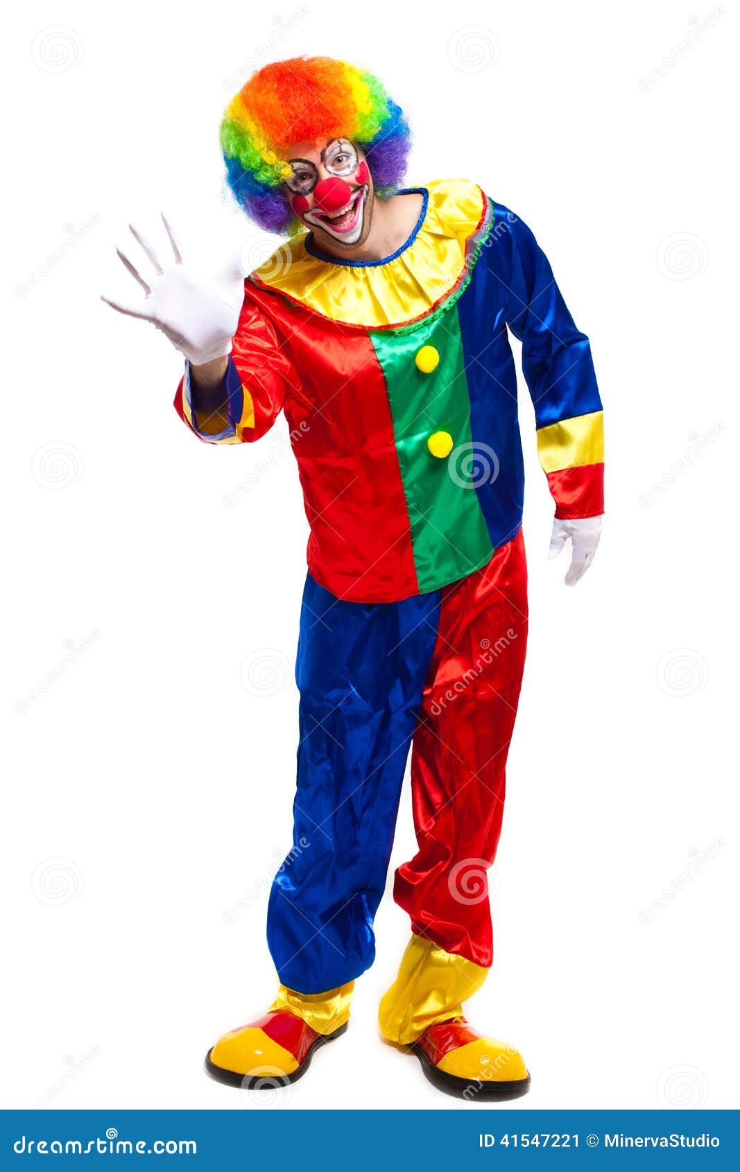 Full Length Clown Saying Hello Stock Image - Image of colors ...