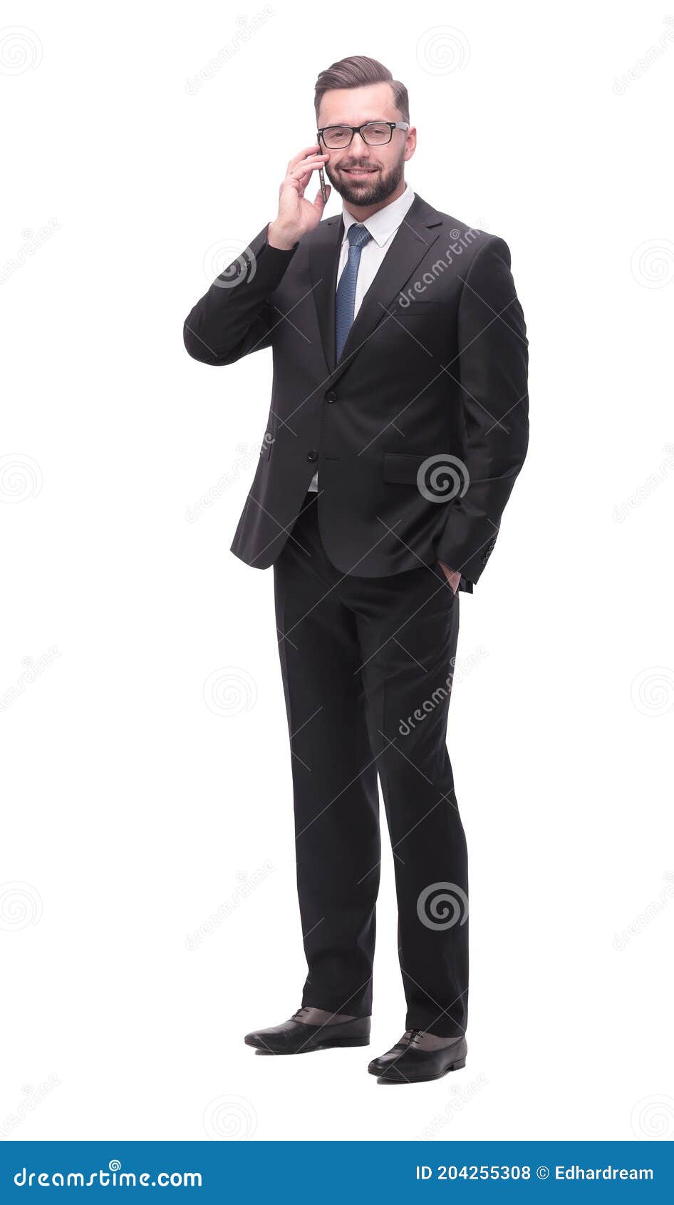 Full Length .concerned Businessman Stock Photo - Image of background ...