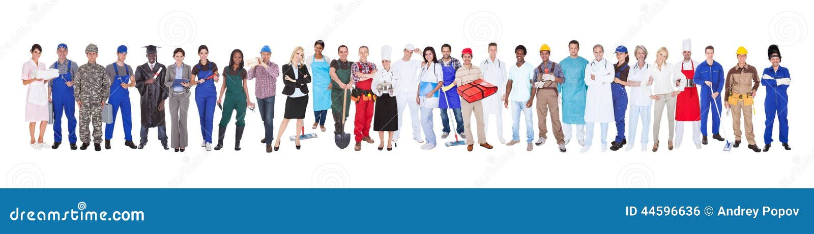 Full Length of People with Different Occupations Stock Photo - Image of ...