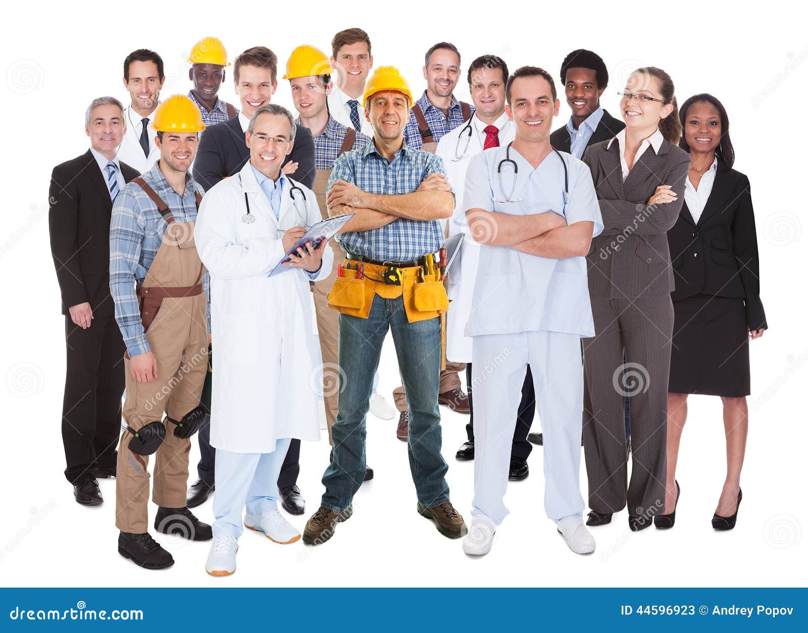 Full Length of People with Different Occupations Stock Image - Image of ...
