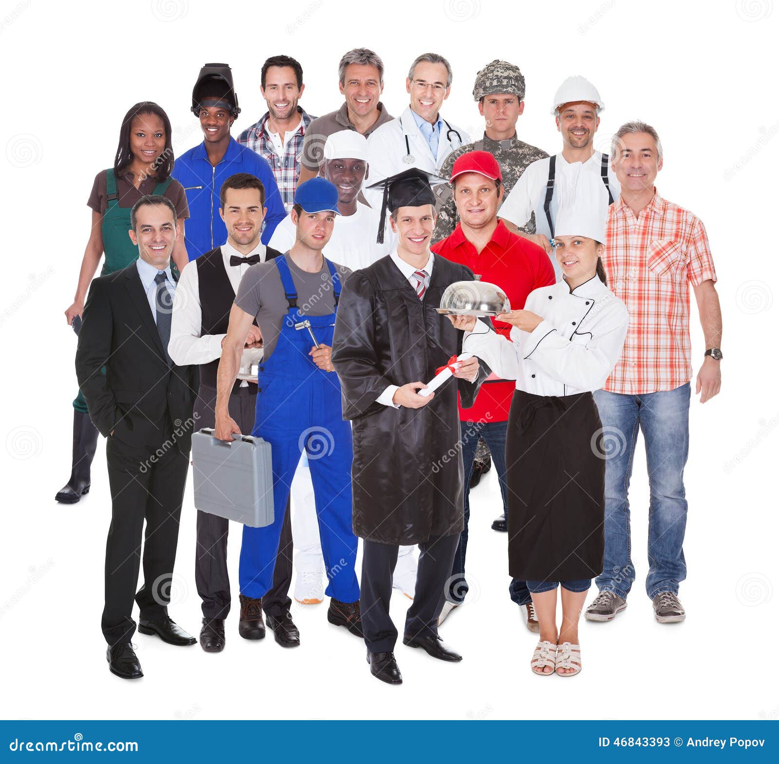Full Length of People with Different Occupations Stock Image - Image of ...