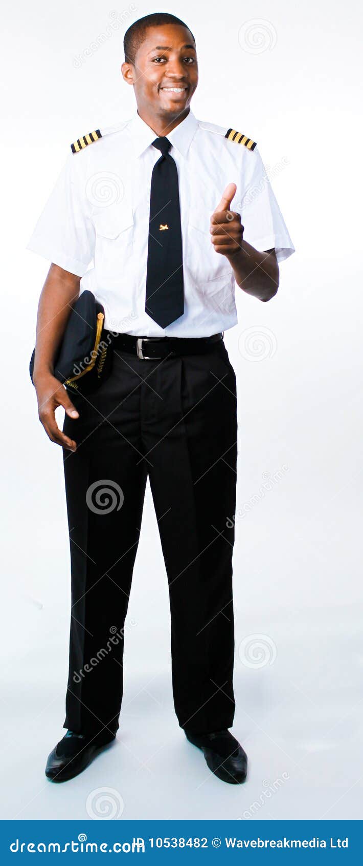 Full Length Photo of a Pilot Stock Photo - Image of captain, american ...