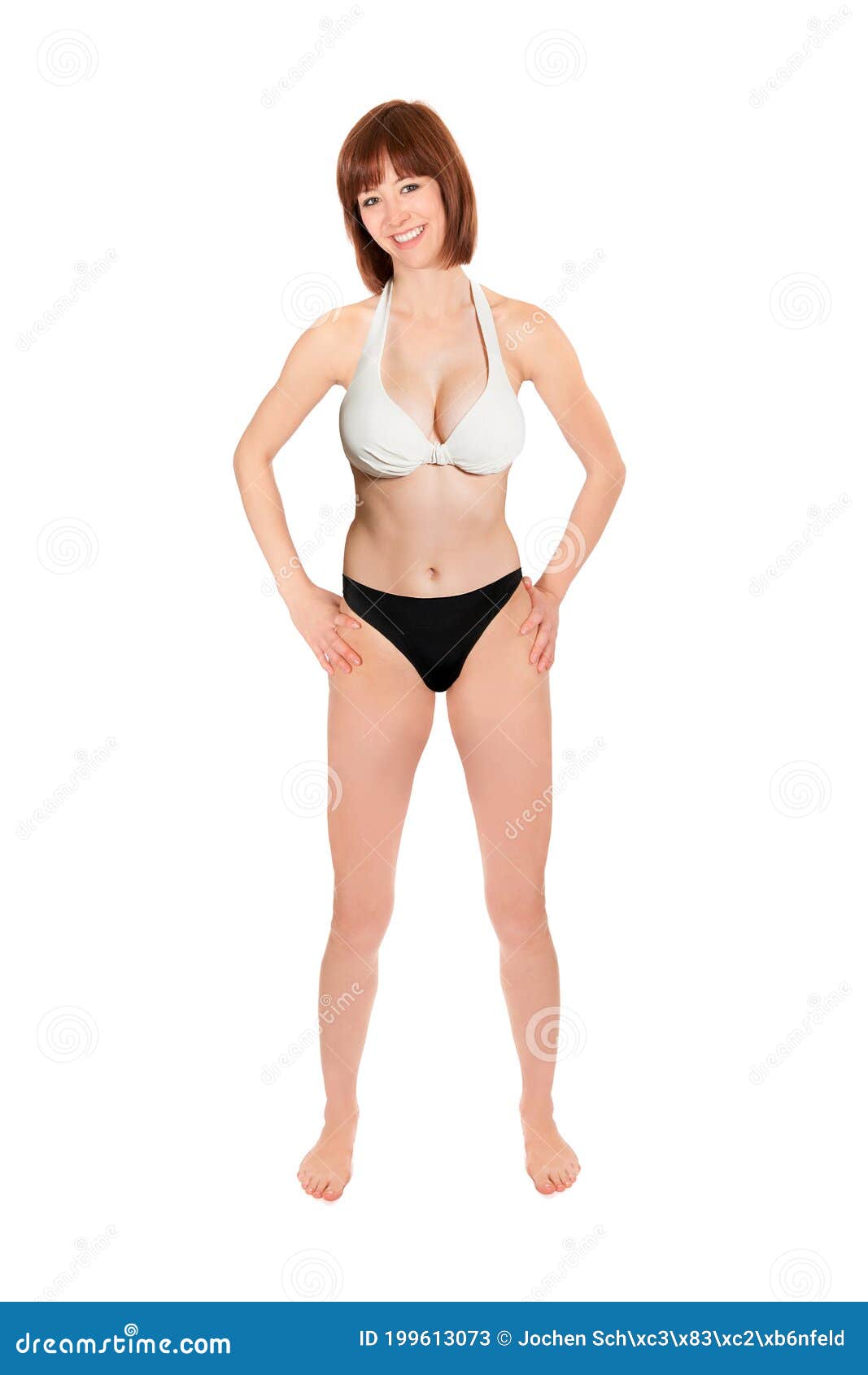 Full Length Portrait of a Beautiful Young Woman Wearing a Bikin Stock ... Full Length Portrait of a Beautiful Young Woman Wearing a Bikin Stock ...
