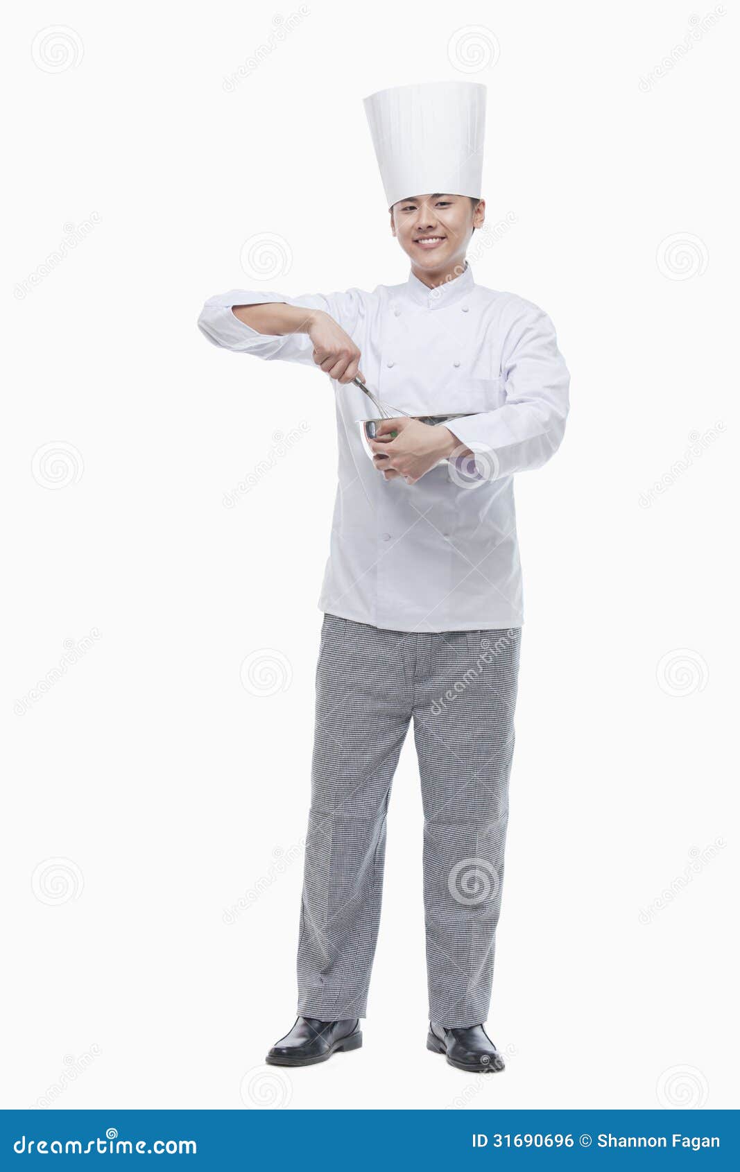 Full Length Portrait of Chef with Whisk Stock Photo - Image of raised ...