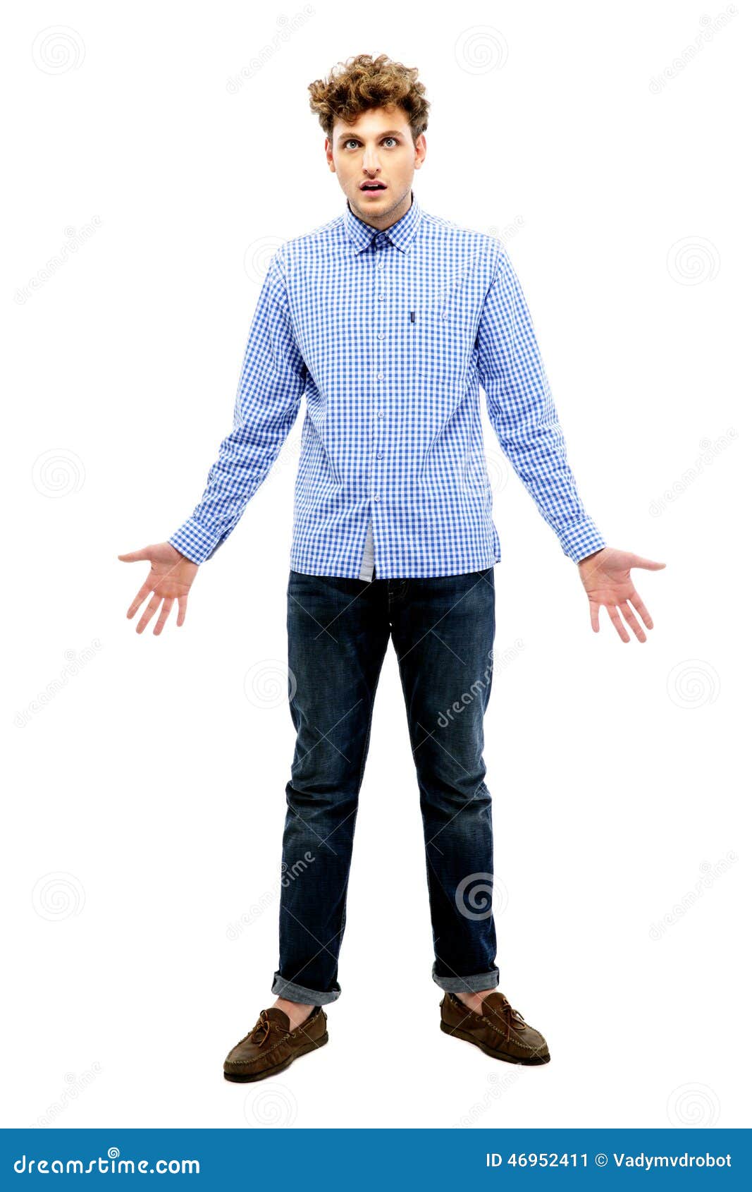 Full Length Portrait of Dissatisfied Man Stock Image - Image of ...