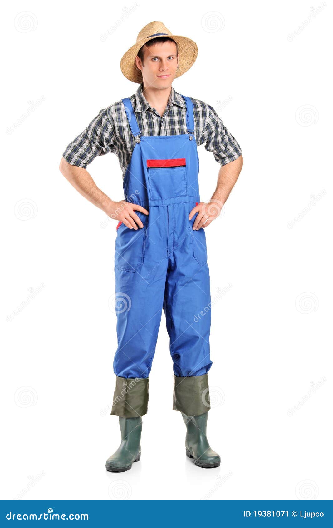 Full Length Portrait of a Farmer Posing Stock Image - Image of handsome ...