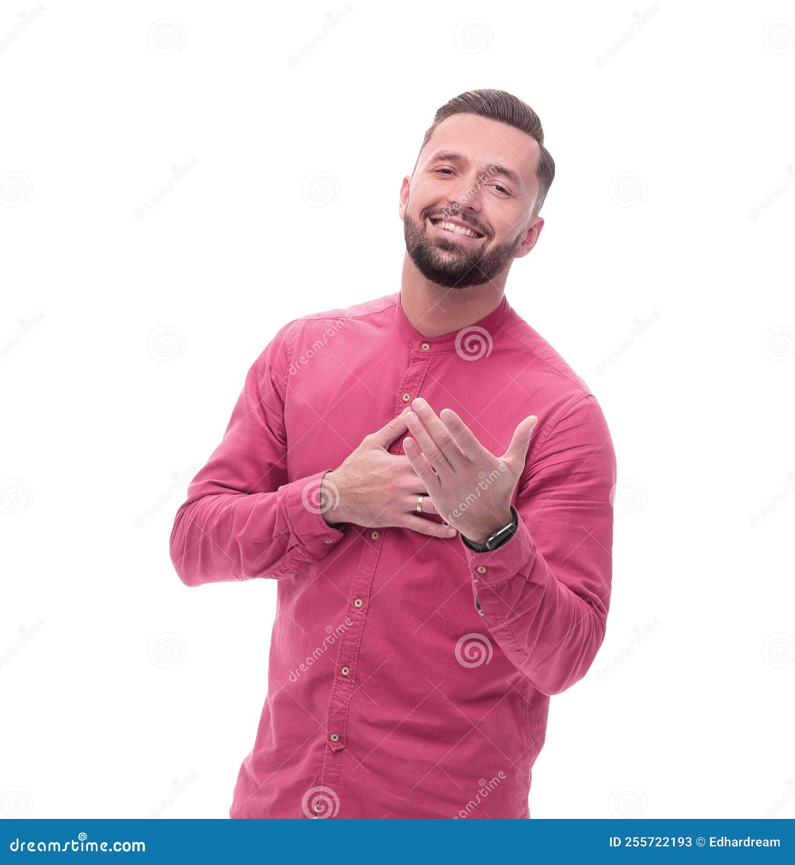 Full-length Portrait of a Friendly Young Man Stock Image - Image of ...