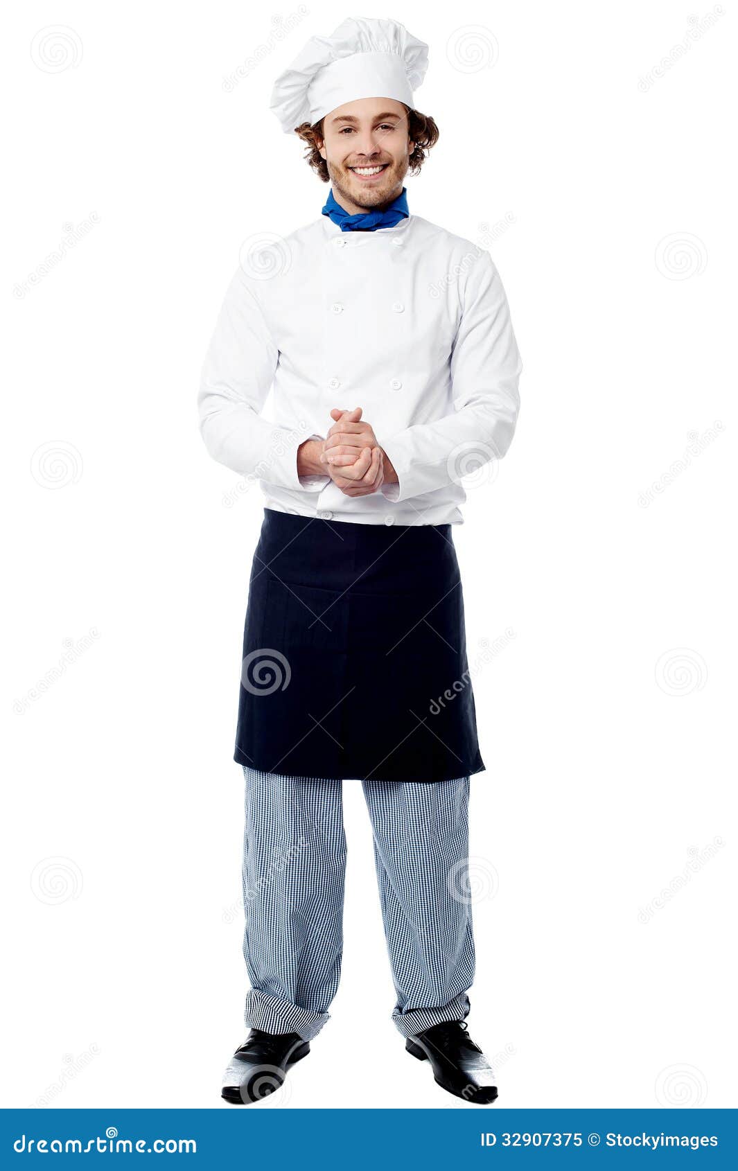 Full Length Portrait of a Handsome Chef Stock Image - Image of business ...