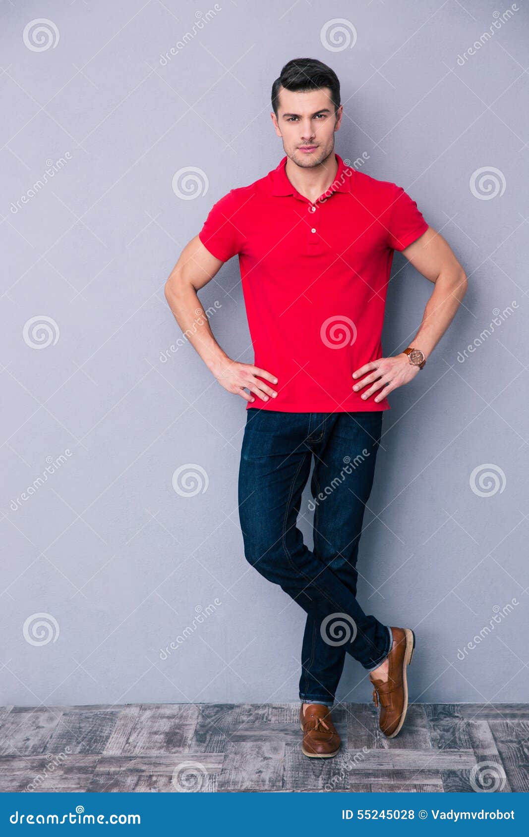 Full Length Portrait of a Handsome Man Stock Photo - Image of lifestyle ...
