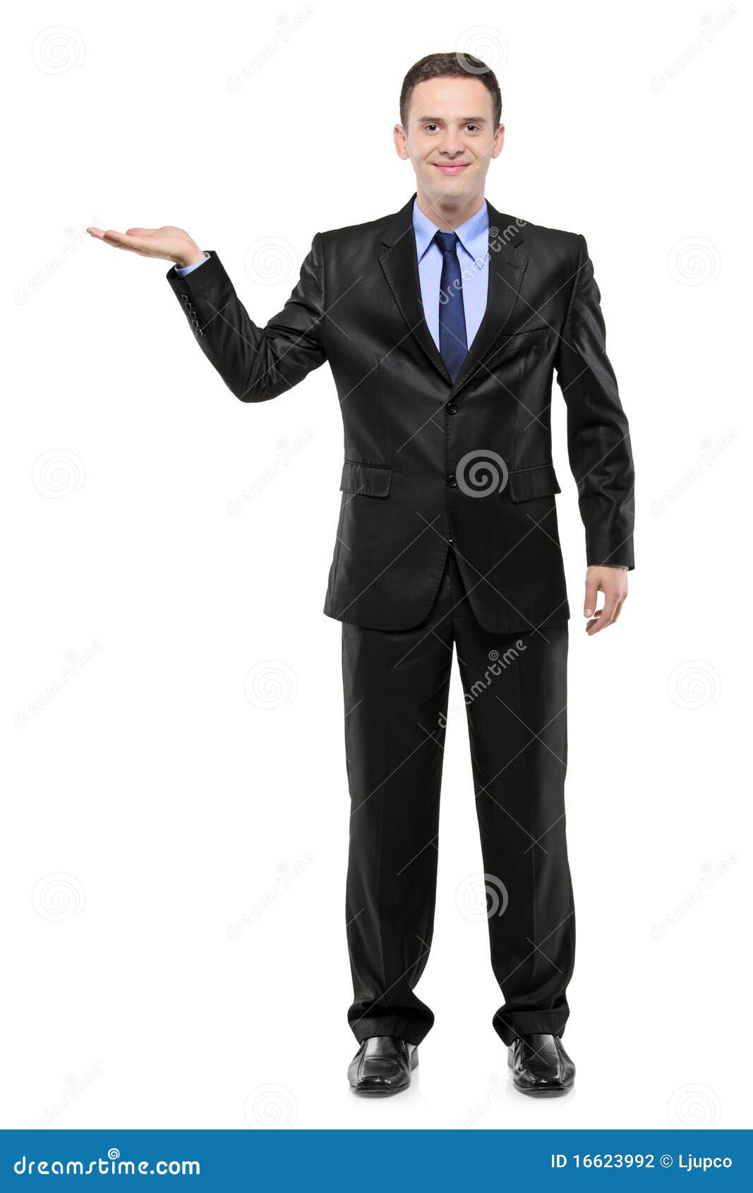 Full Length Portrait of a Man with Hand Lifted Stock Photo - Image of ...