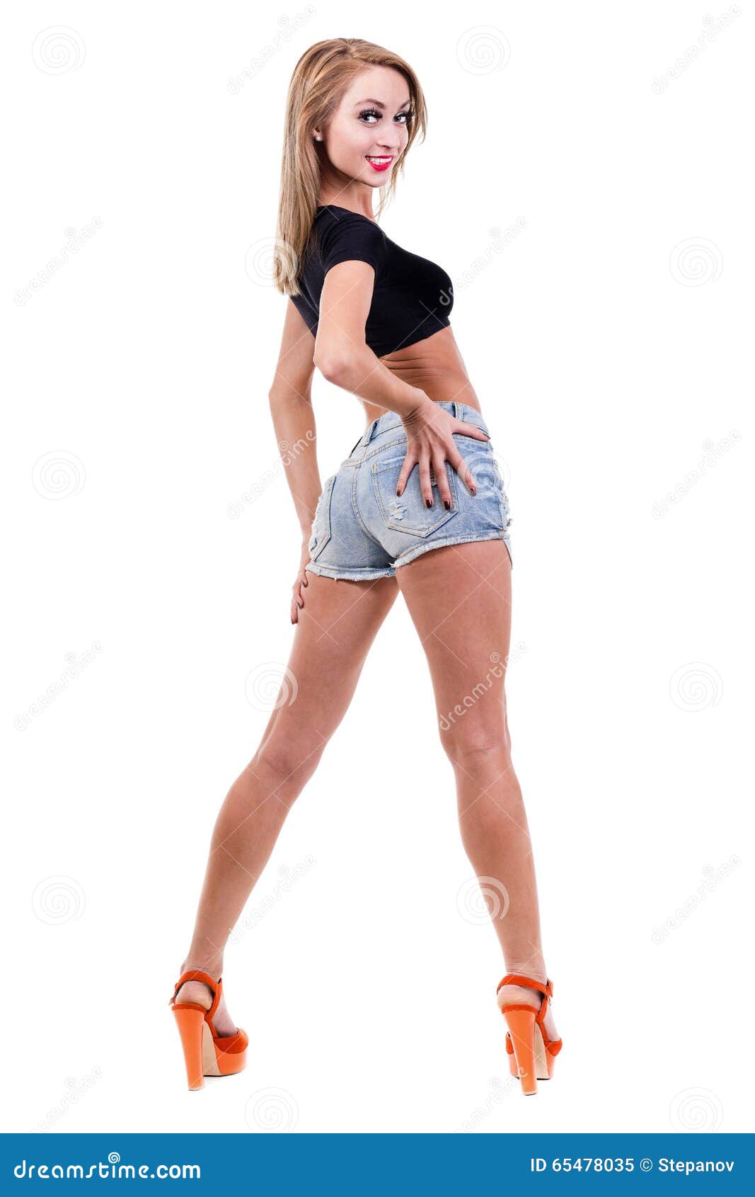 Full-length Portrait of Young Blond Woman Stock Image - Image of jeans ... Full-length Portrait of Young Blond Woman Stock Image - Image of jeans ...