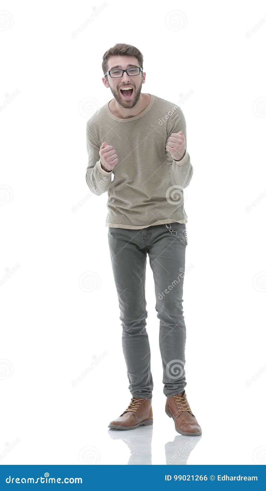 Portrait of a Very Happy Young Man Stock Photo - Image of motion ...